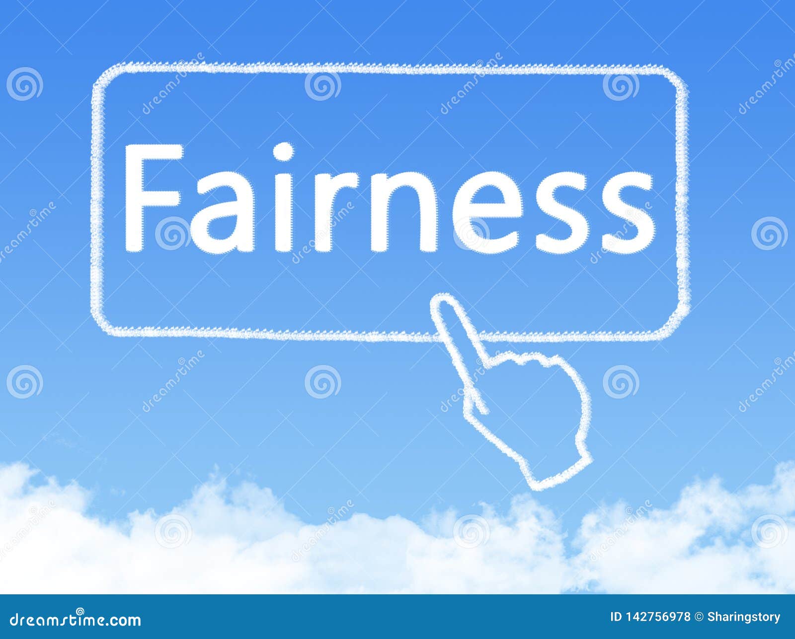 Fairness Message Cloud Shape Stock Illustration - Illustration of ...