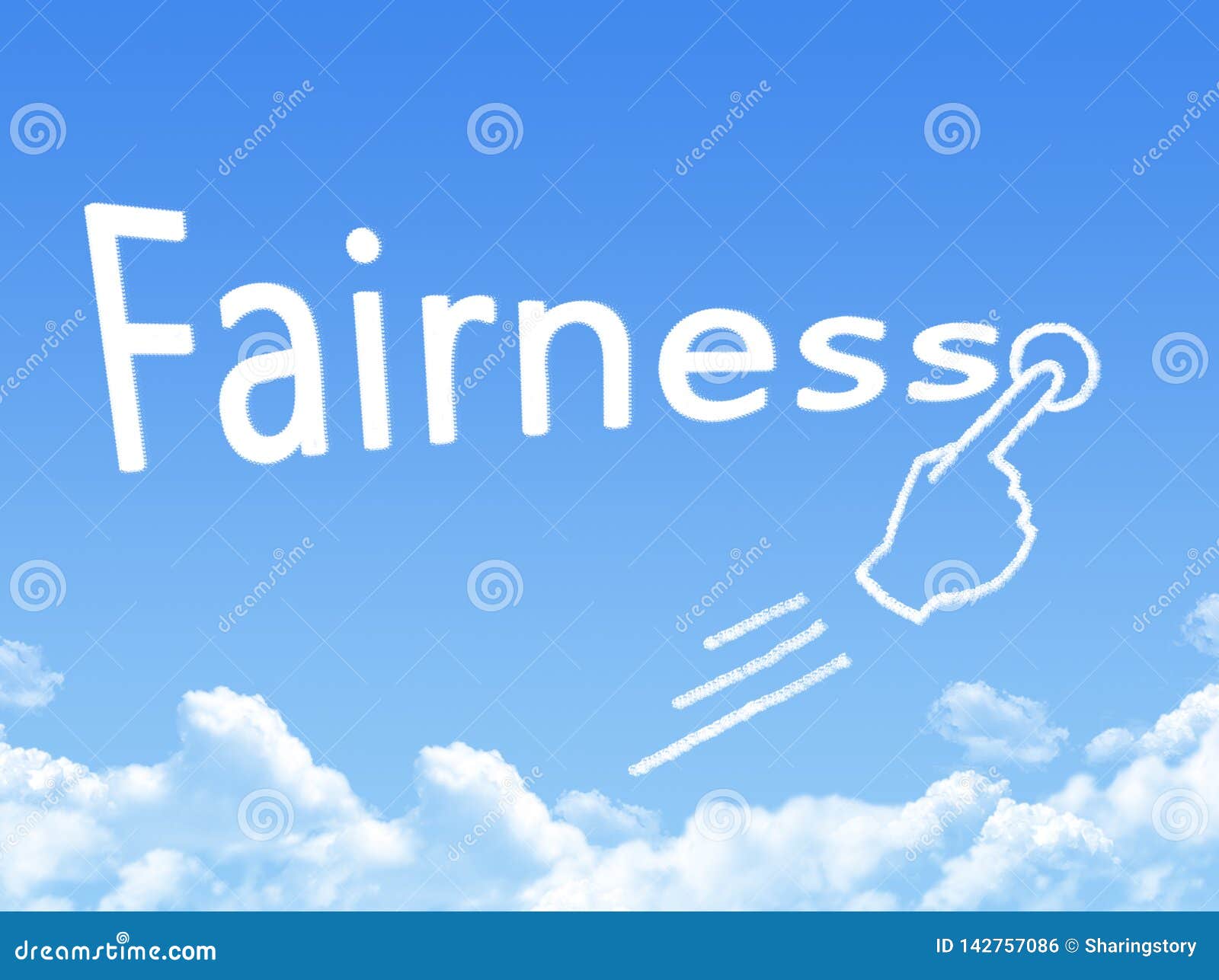 Fairness Message Cloud Shape Stock Photo - Image of holding, magination ...