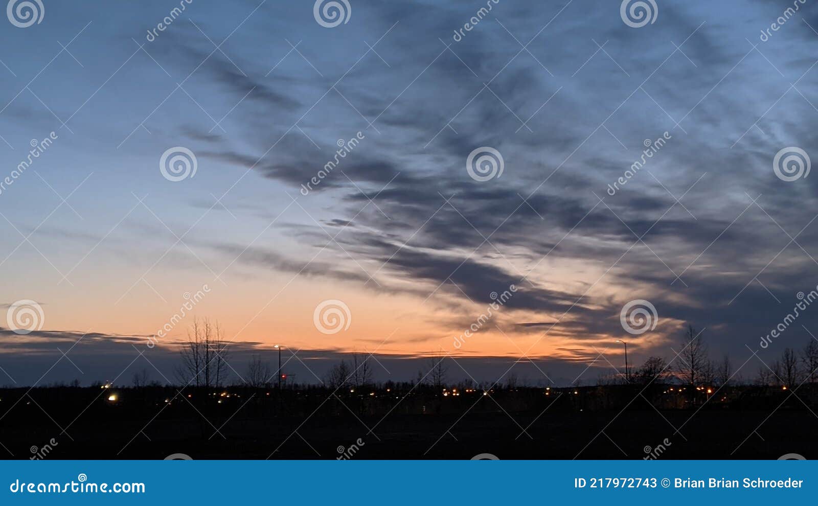 Fairview Anchorage Alaska Sunset Diffused Sunlight Downtown Stock Image ...