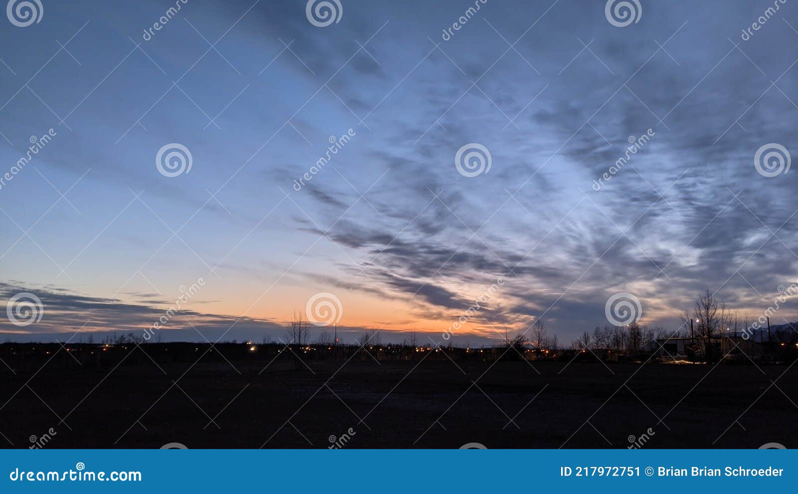 Fairview Anchorage Alaska Sunset Diffused Sunlight Downtown Stock Image ...