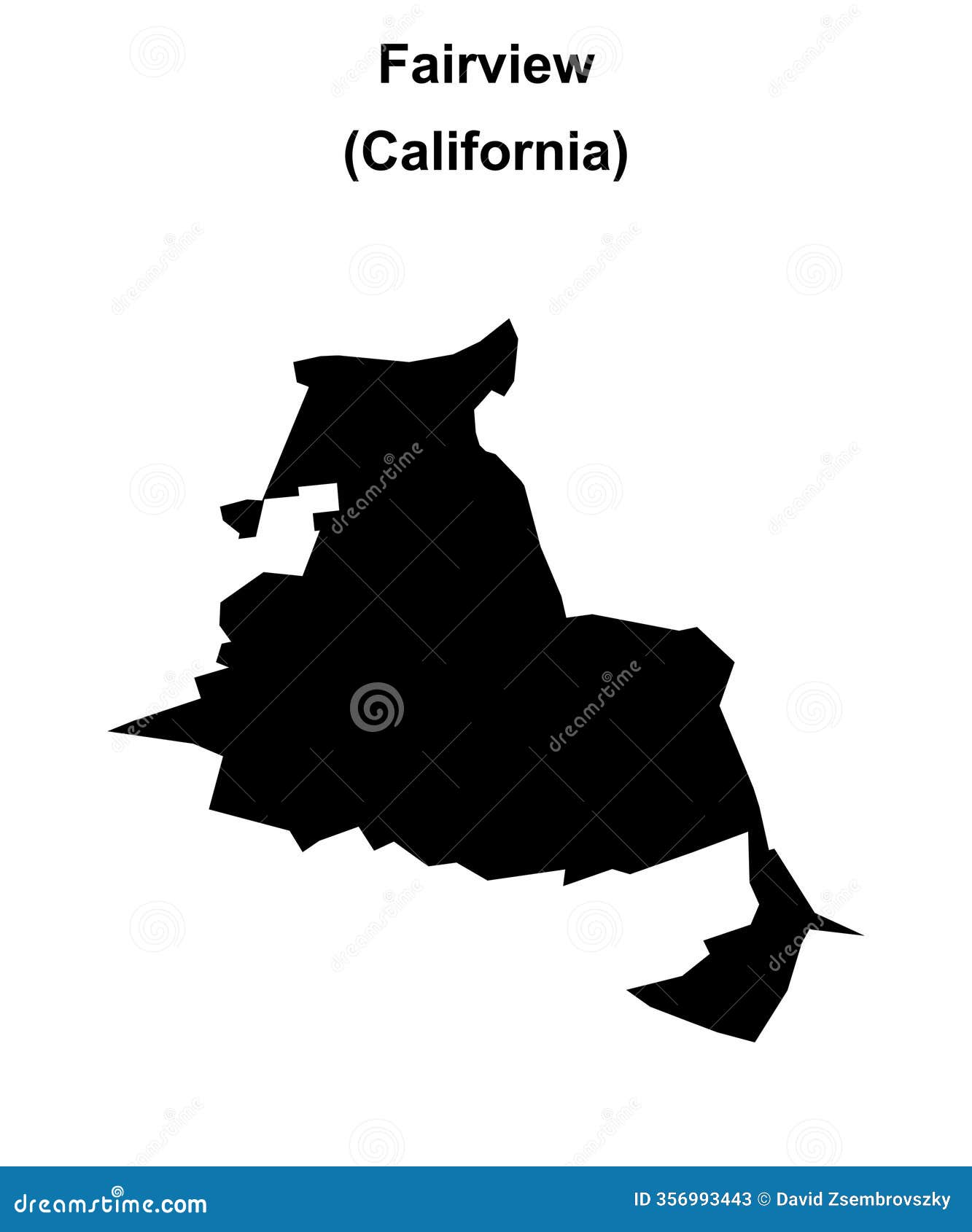 Fairview outline map stock vector. Illustration of shape - 356993443