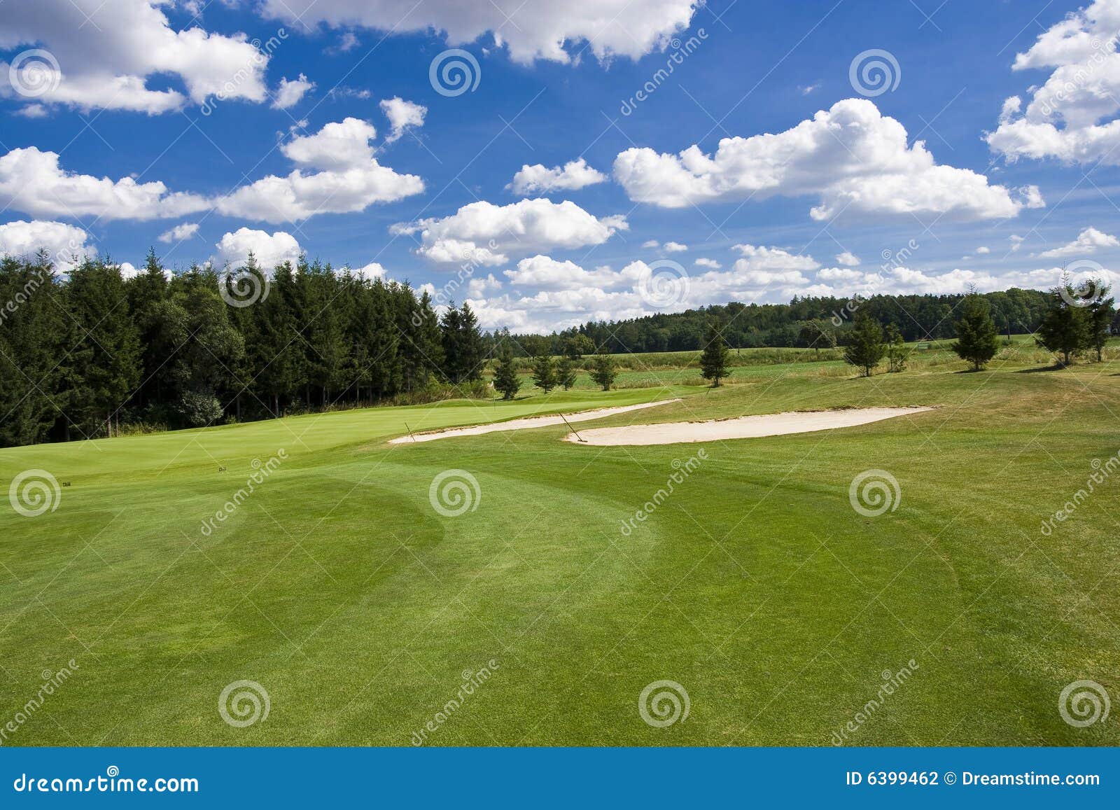 Fairway of a Beautiful Golf Course Stock Photo - Image of hole ...