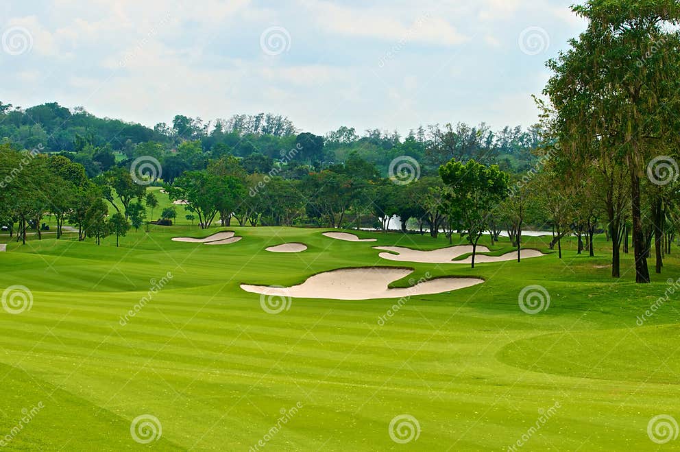 Fairway in golf course stock photo. Image of game, compete - 24469396
