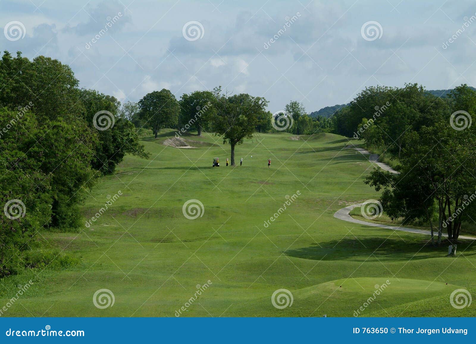 Fairway of Par Five Golf Hole Stock Photo - Image of player, golf: 763650