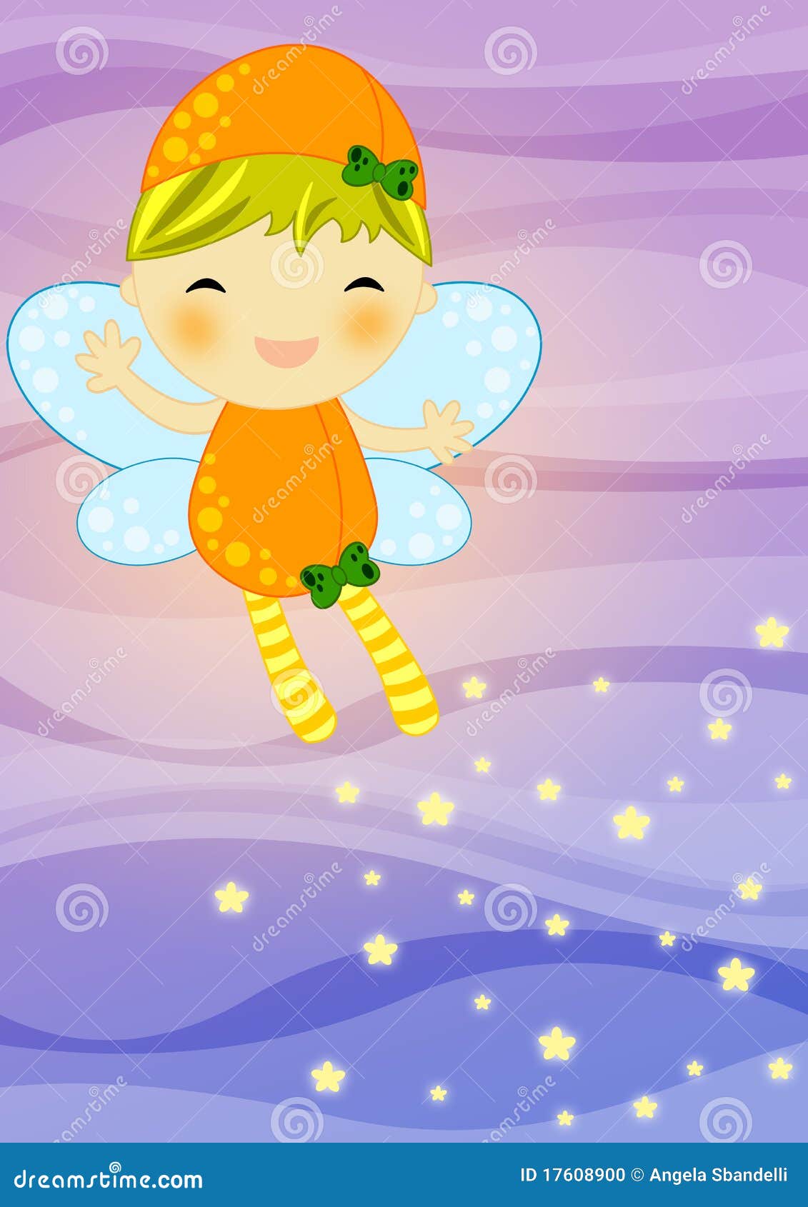 Fairy on Abstract Background Stock Illustration - Illustration of color ...