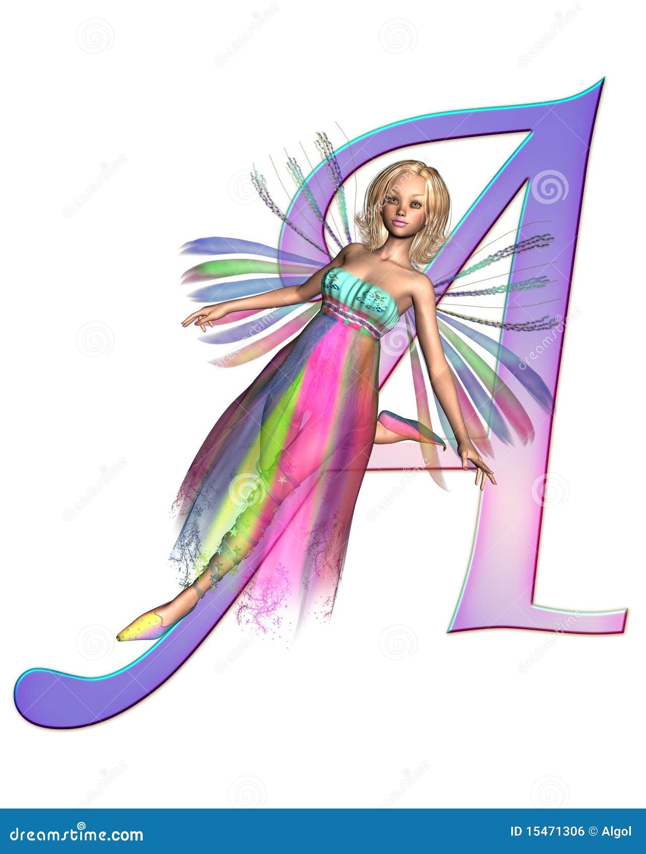 Fairy Alphabet - Letter A Royalty Free Stock Image - Image: 15471306