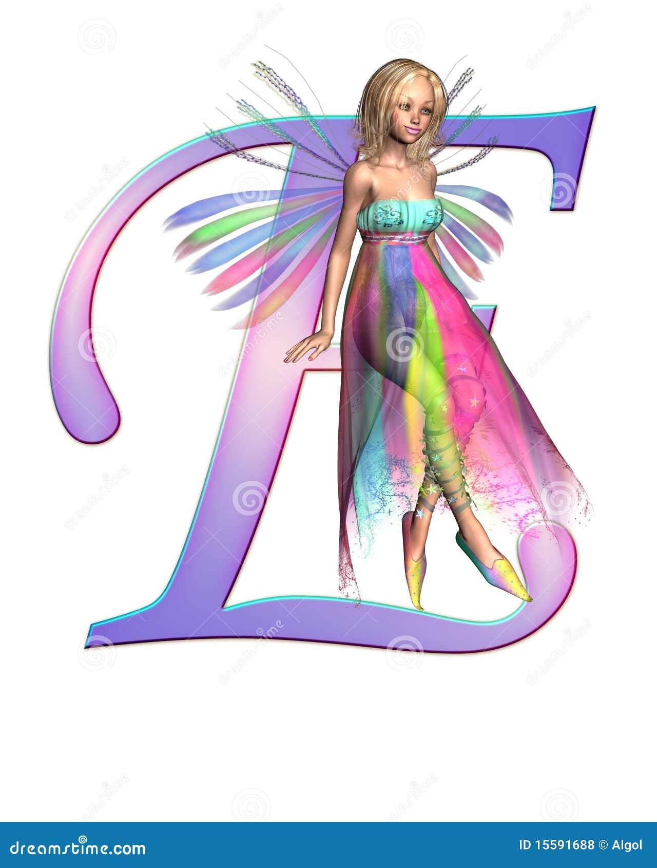 Fairy Alphabet - letter E stock illustration. Illustration of clipart ...