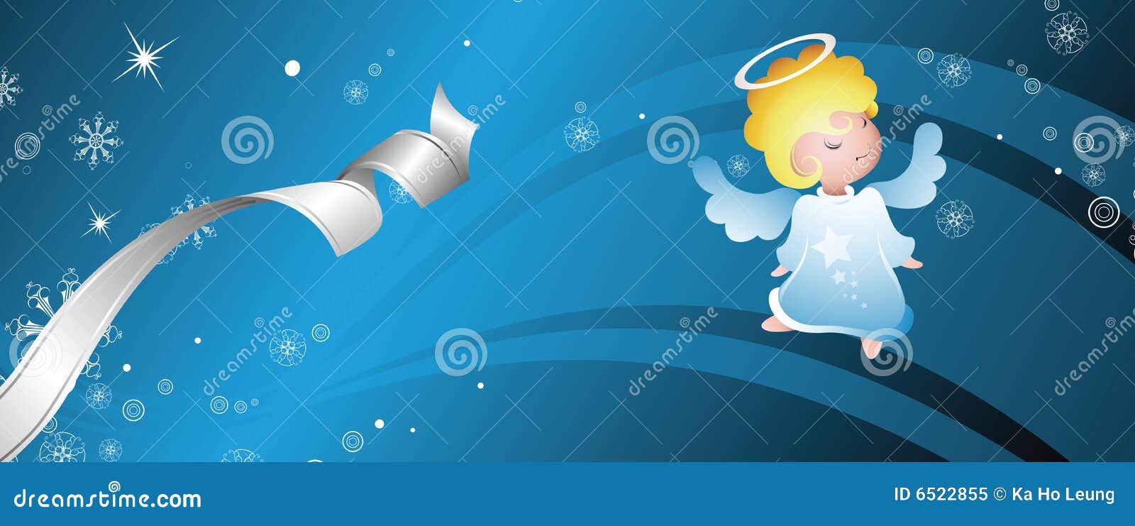 Fairy angel banner stock illustration. Illustration of certificate ...