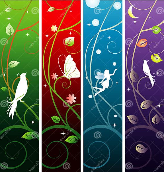 Fairy banners stock vector. Illustration of fairy, environment - 8141674