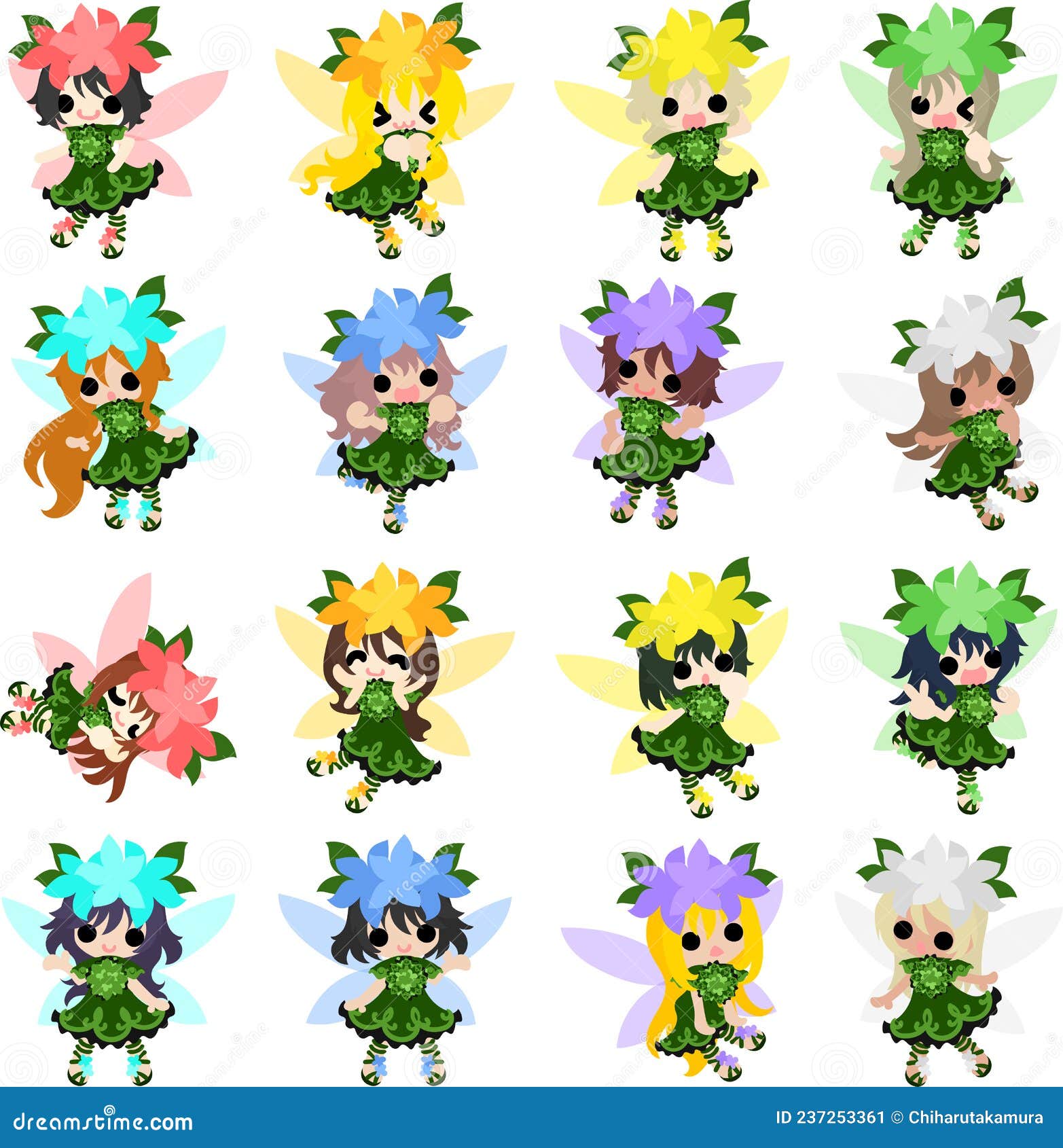 The pretty fairies stock vector. Illustration of element - 237253361