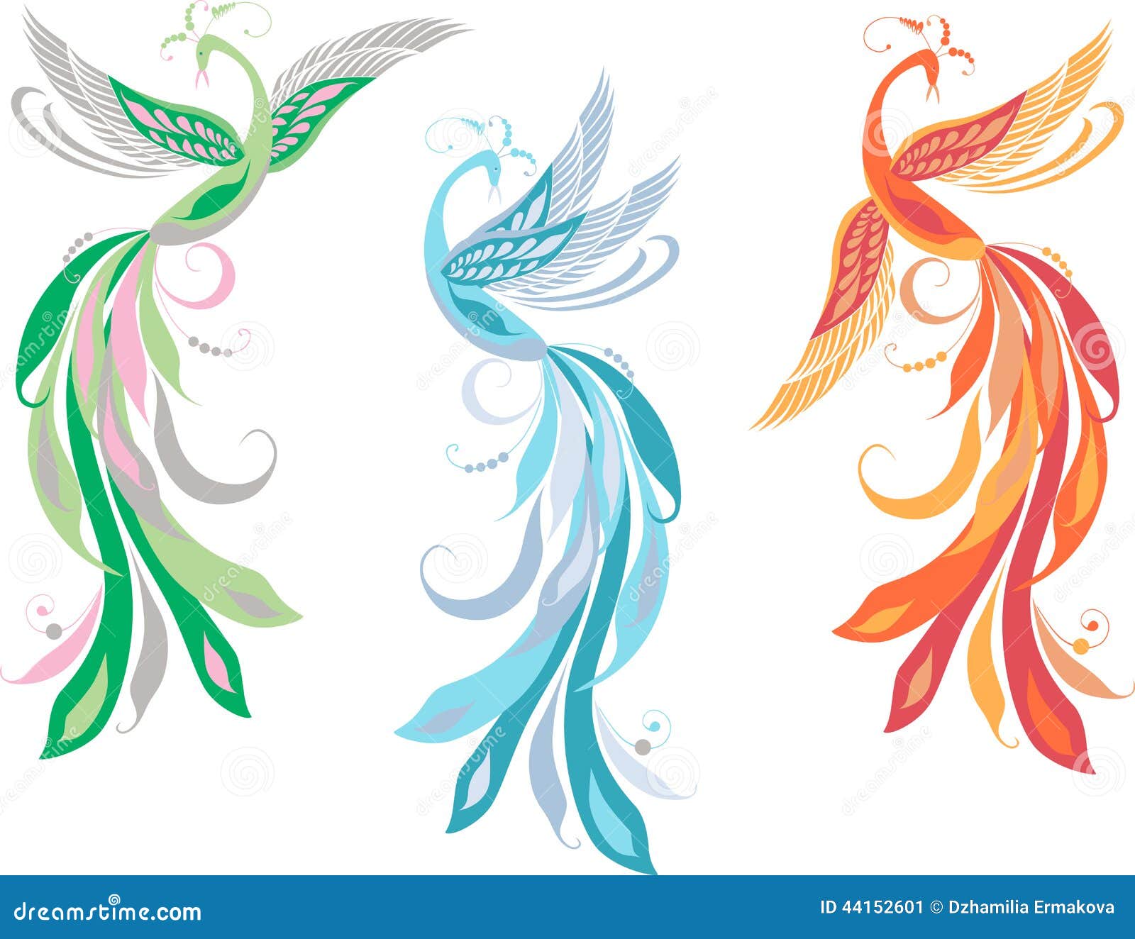 Fairy birds stock vector. Illustration of fabulous, vector - 44152601
