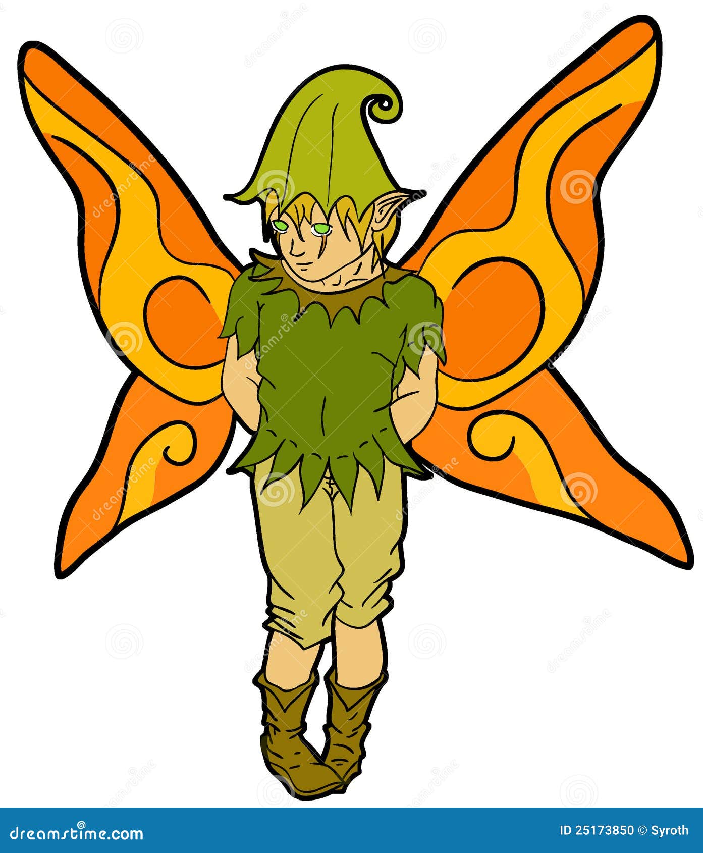 Fairy boy stock illustration. Illustration of blond, wings - 25173850