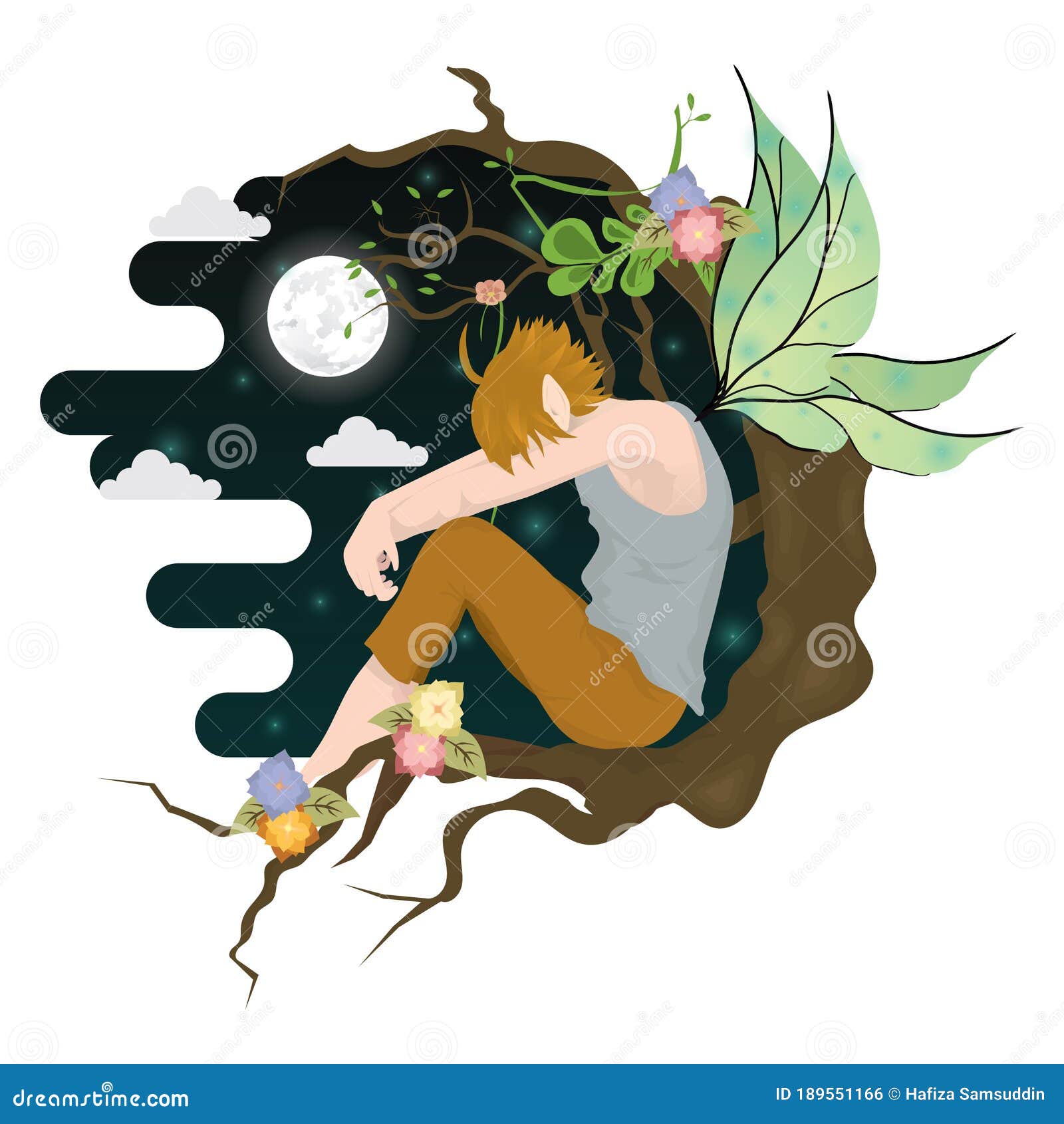 Fairy Boy. Vector Illustration Decorative Design Stock Vector ...