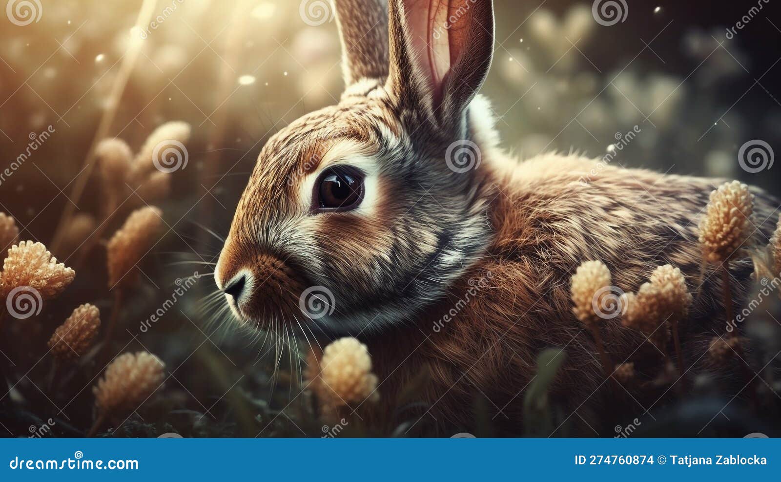 Fairy Bunny Illustration. Easter Holiday Concept with a Rabbit Stock ...