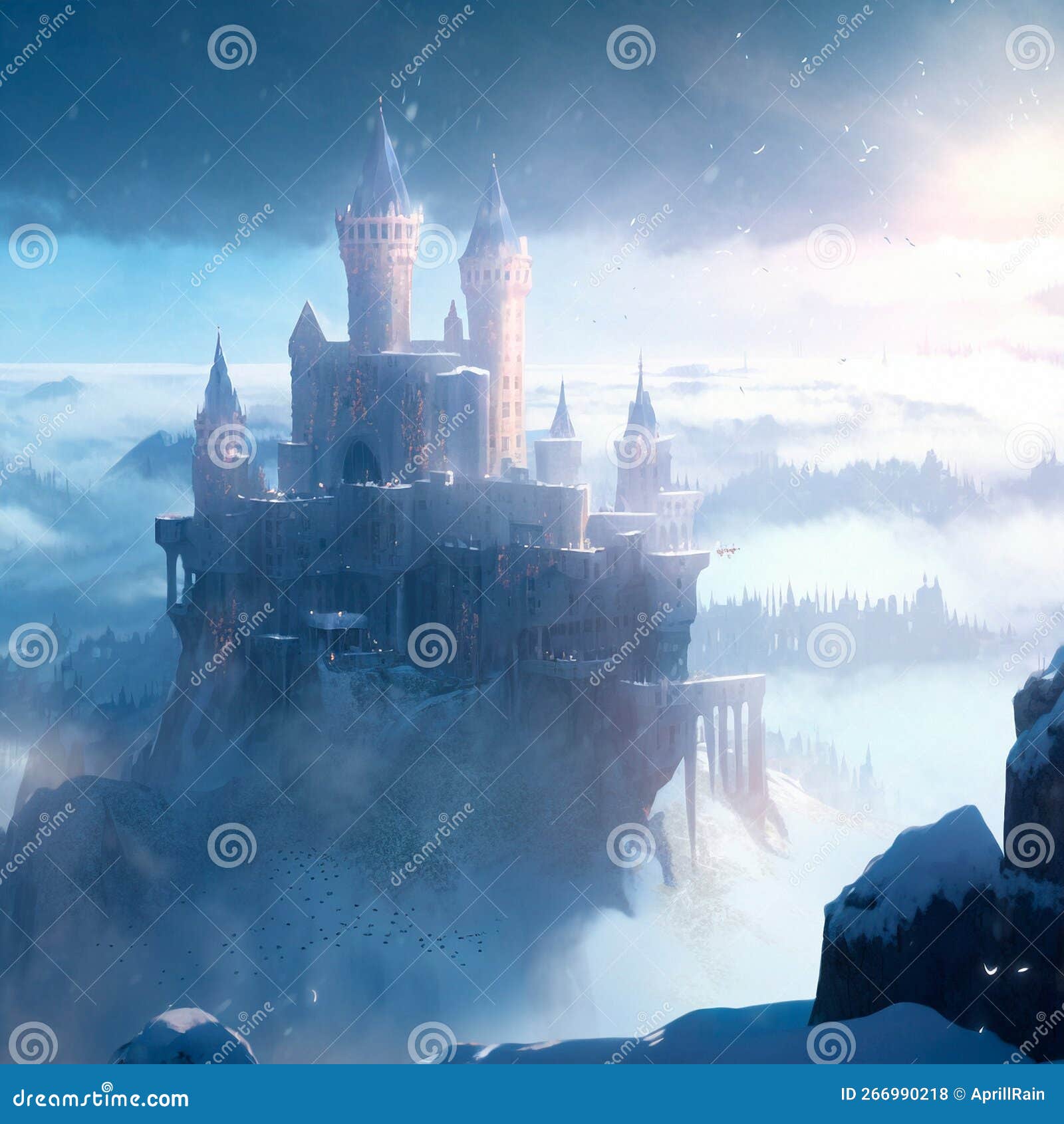 Fairy Castle stock illustration. Illustration of house - 266990218