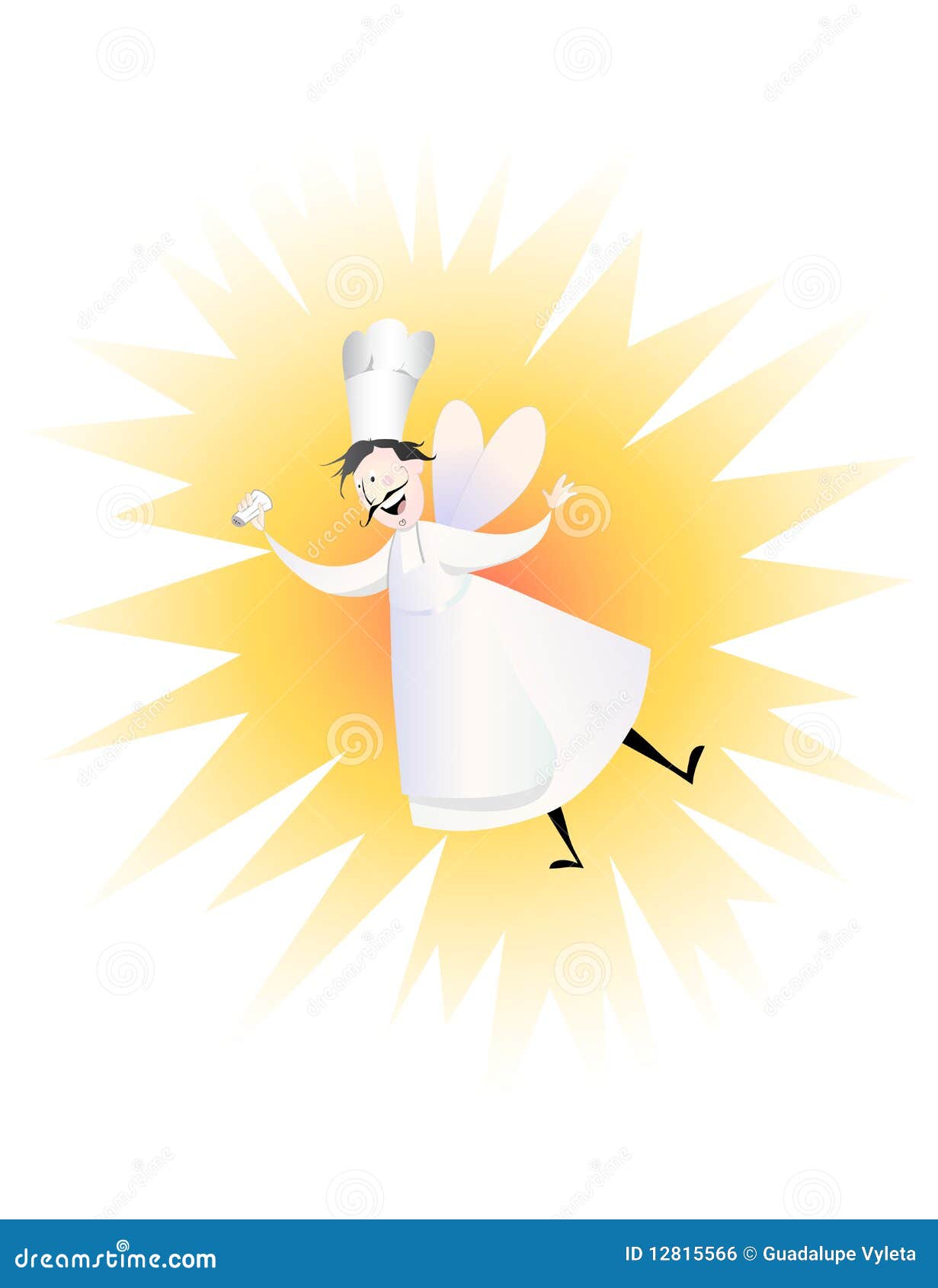 Fairy chef stock vector. Illustration of italian, gold - 12815566