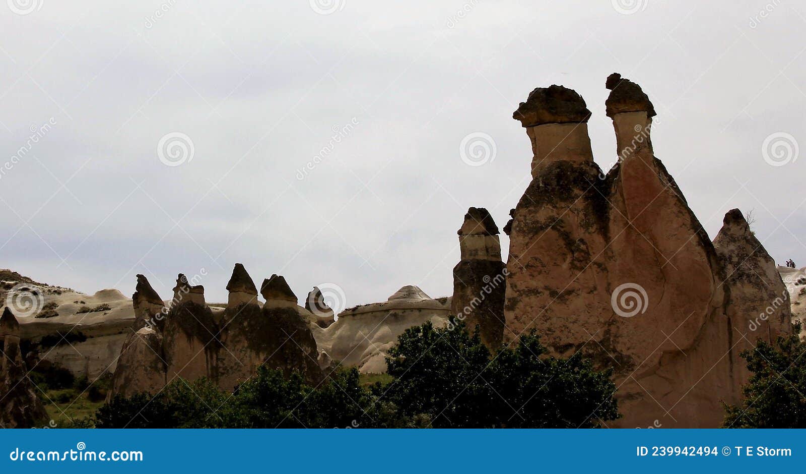 Fairy Chimneys with Witches Hats Rock Formations Stock Photo - Image of ...