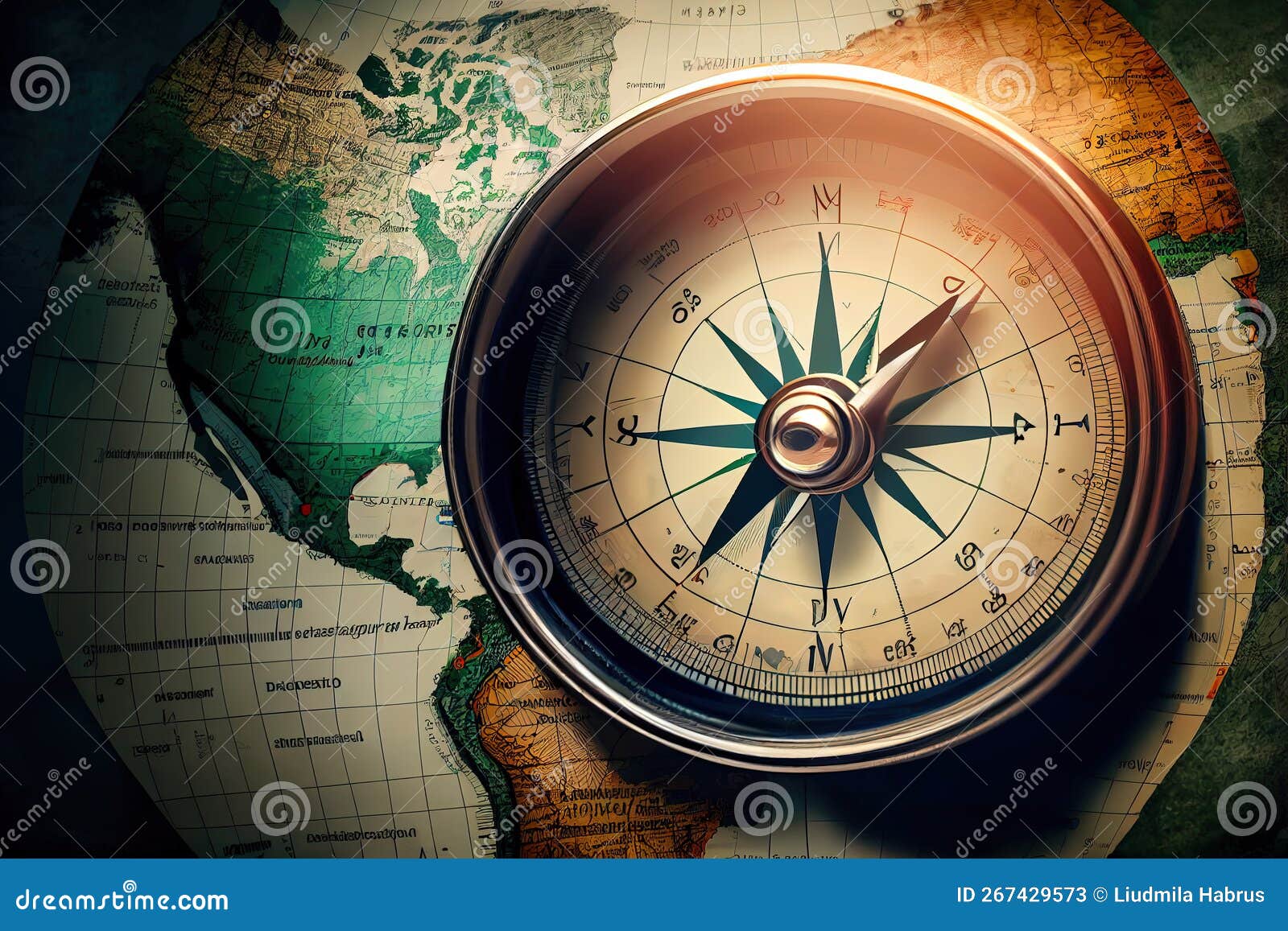 Fairy Compass 3d Illustration. Generative AI Stock Illustration ...