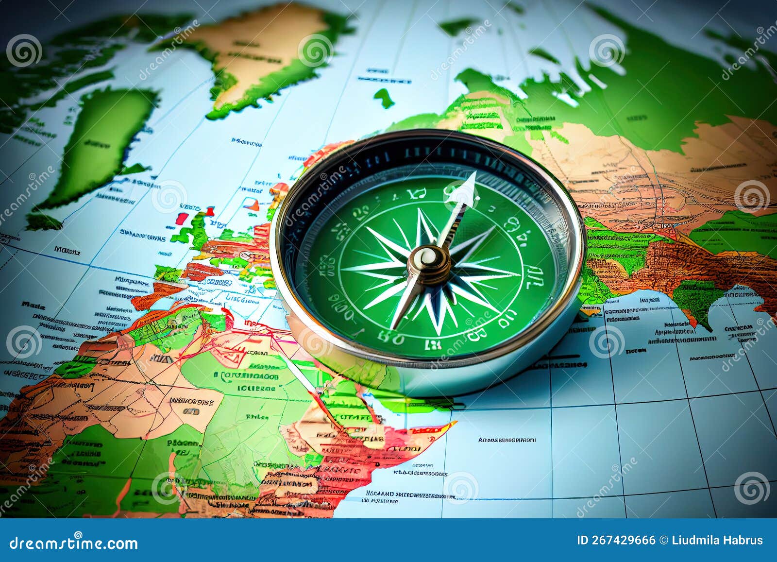 Fairy Compass 3d Illustration. Generative AI Stock Illustration ...