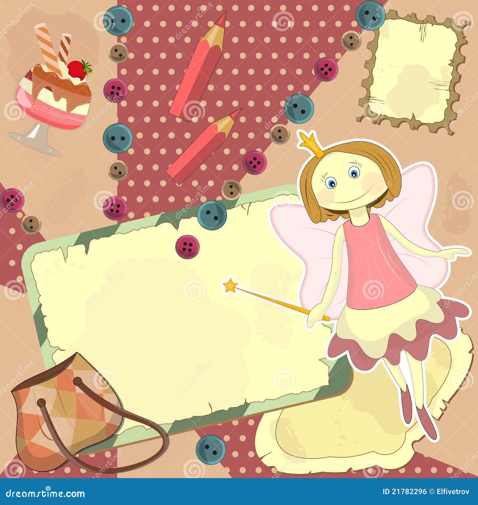 Fairy - Cover for the Diary Stock Vector - Illustration of girl ...