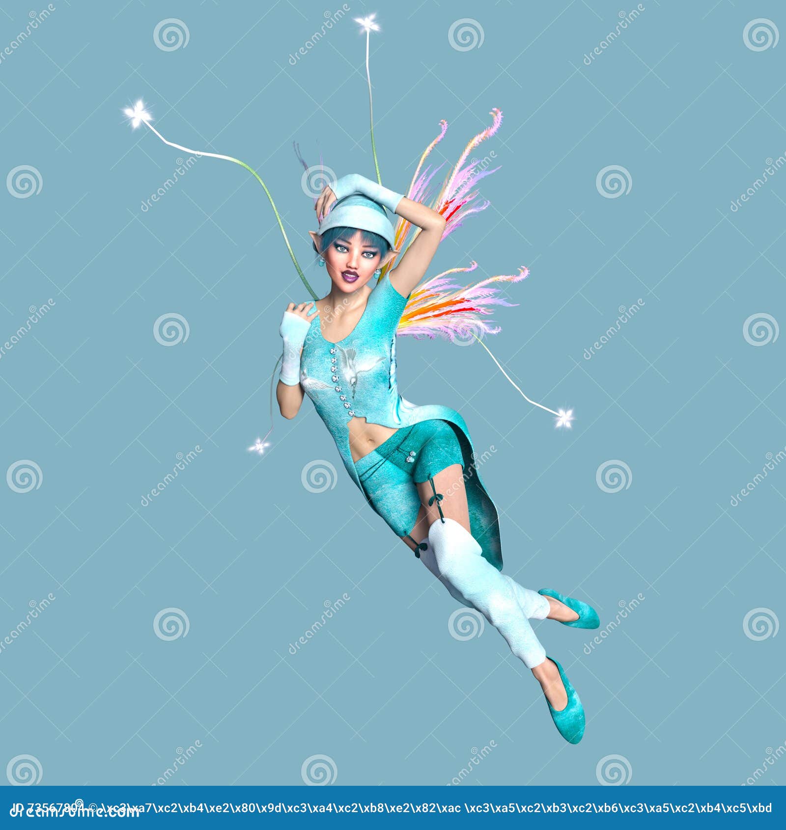 Fairy stock illustration. Illustration of costume, line - 73567804