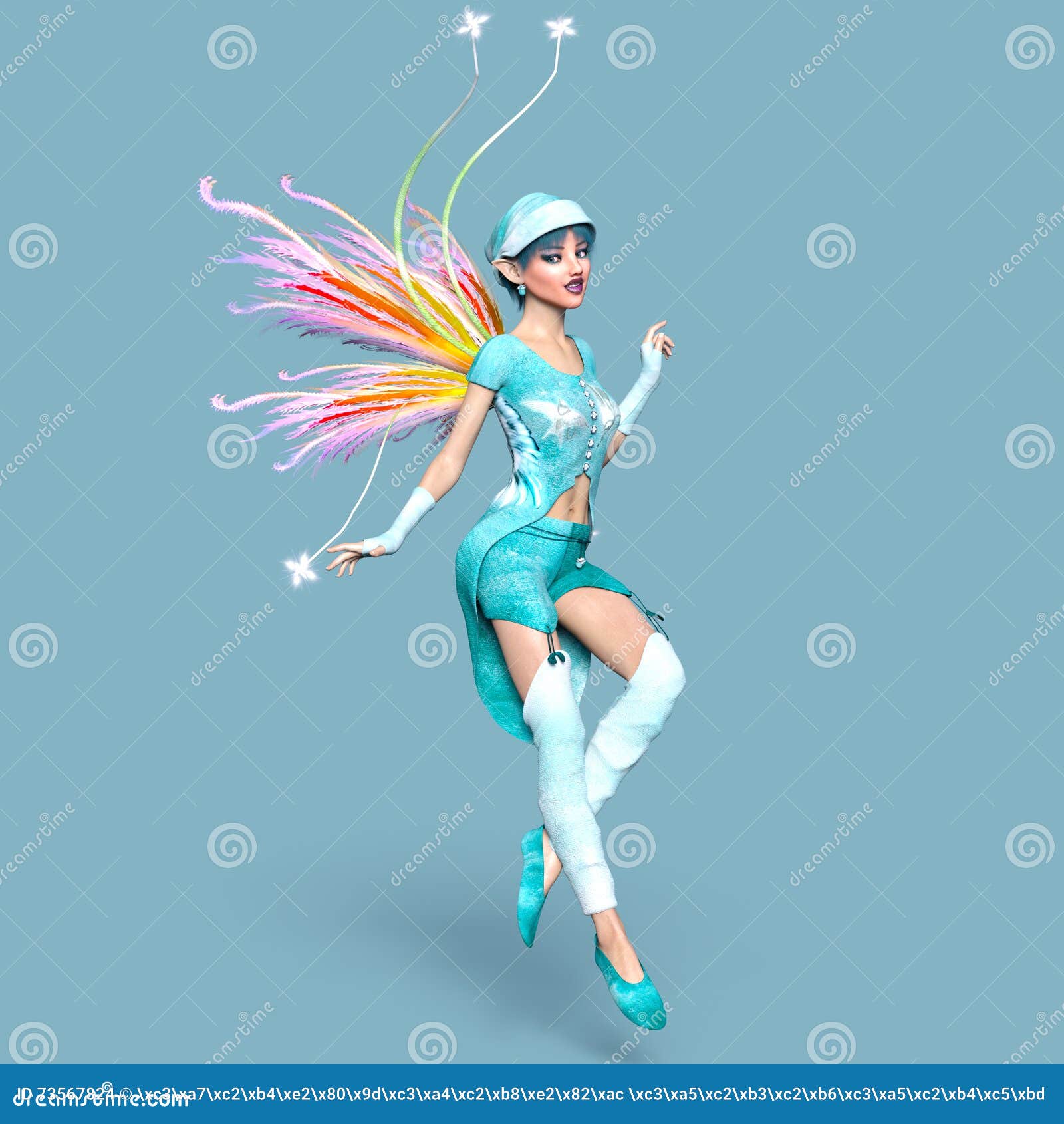 Fairy stock illustration. Illustration of pixie, line - 73567824