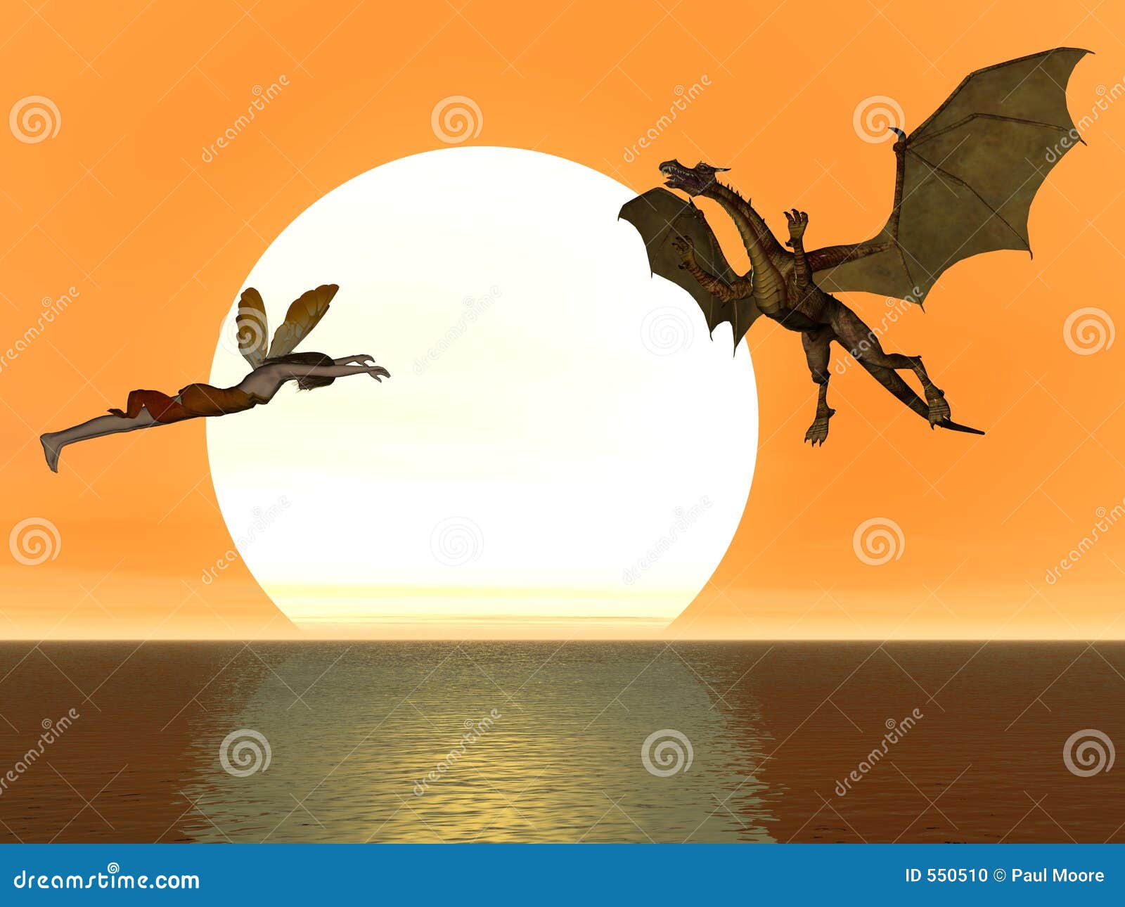 Fairy Dragon stock illustration. Illustration of fantasy - 550510