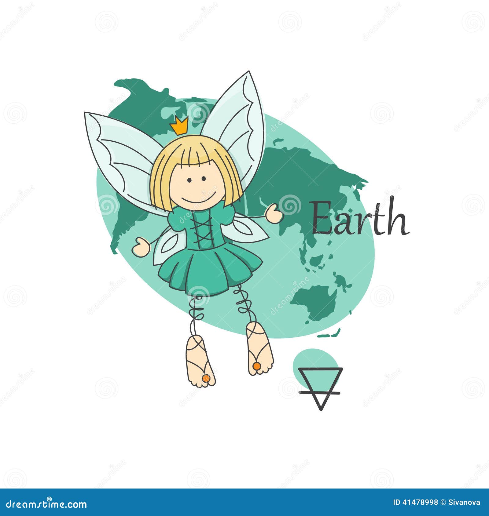 Fairy of earth. stock vector. Illustration of ground - 41478998