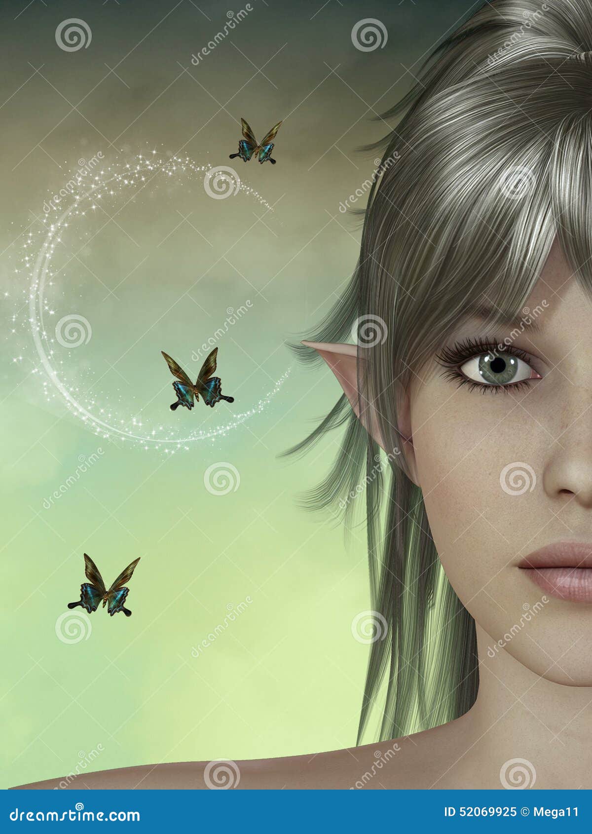 Fairy stock illustration. Illustration of woman, female - 52069925