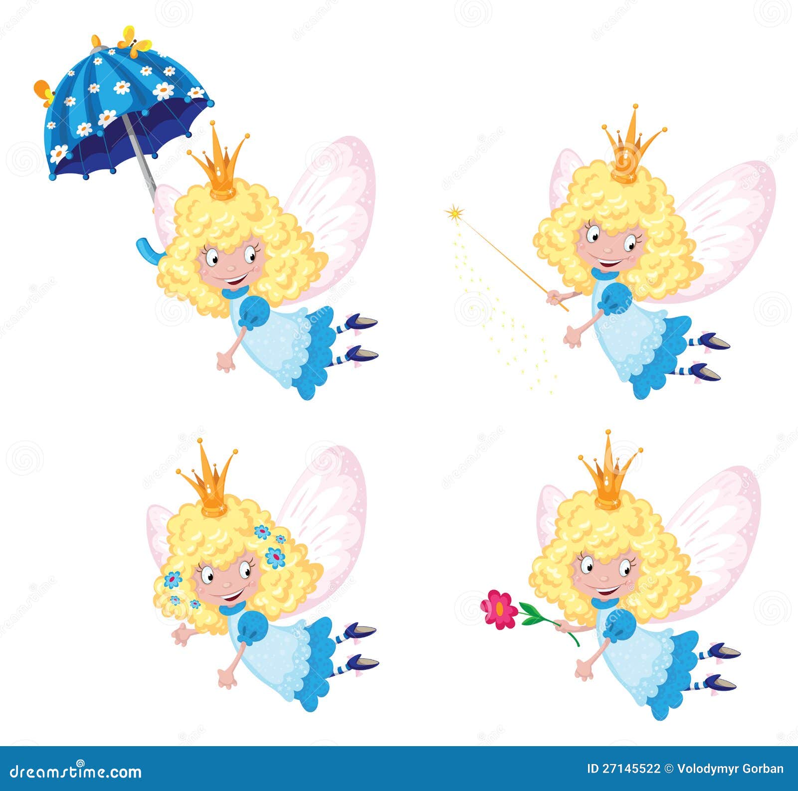 Fairy funny set stock vector. Illustration of magic, wing - 27145522