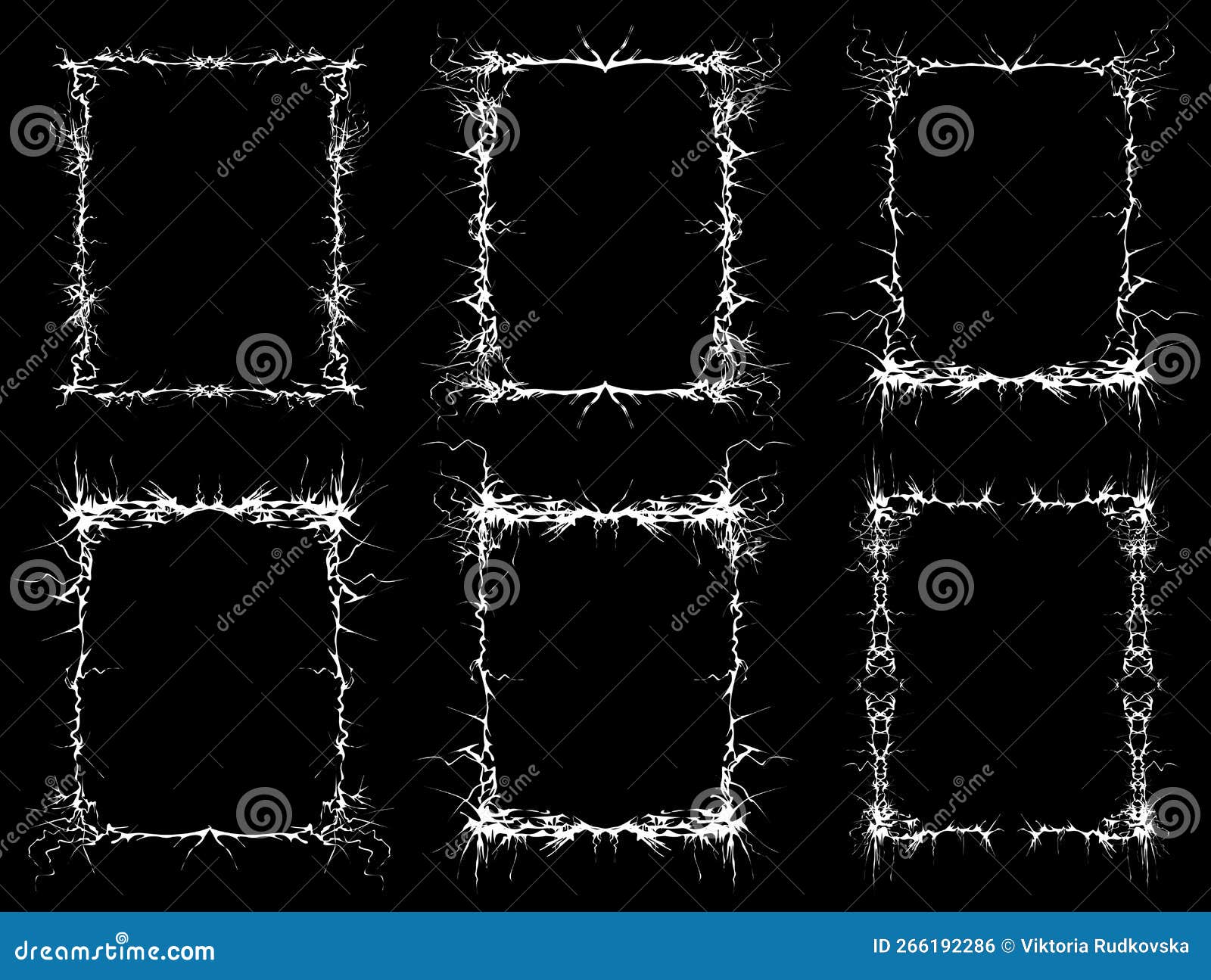 Fairy Gloomy Ornament. Mystical Frame Set. Magic Border Stock Vector ...