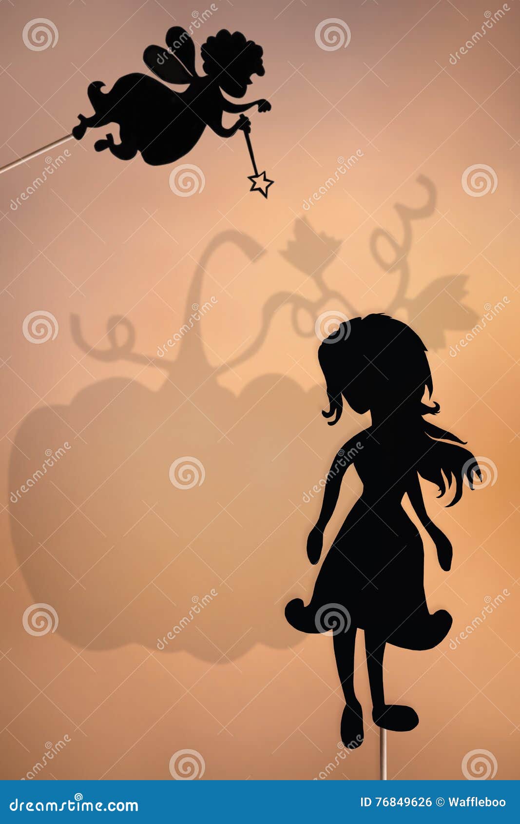 Cinderella Storytelling, Isolated Shadow Puppets Royalty-Free Stock ...