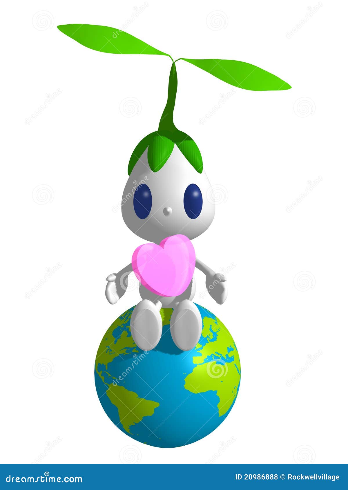 Fairy with a heart stock illustration. Illustration of ecology - 20986888