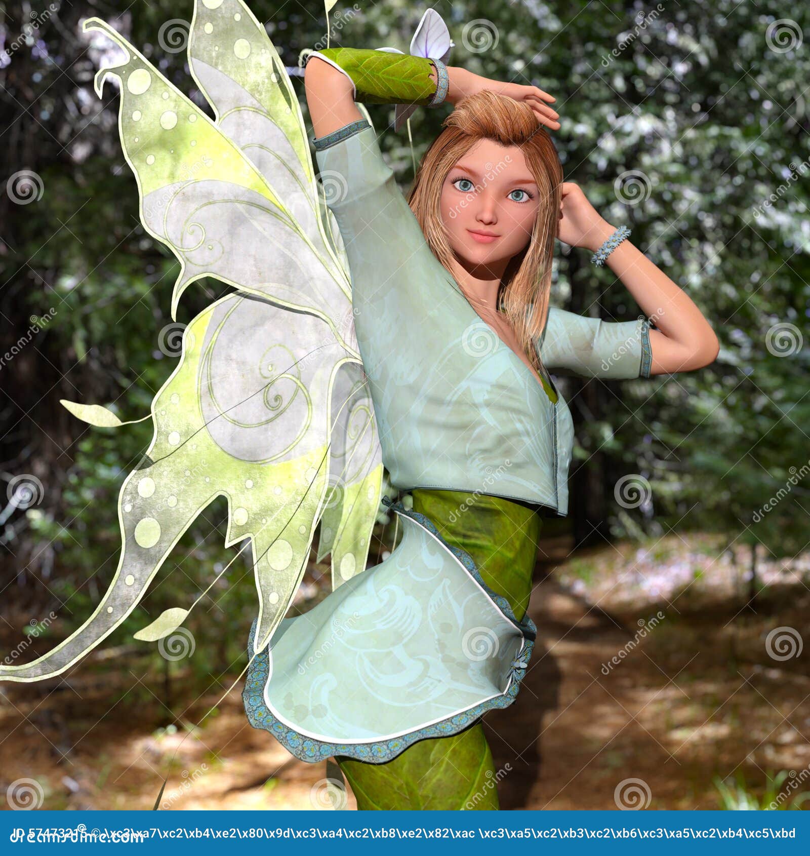 Fairy stock image. Image of pixie, drawing, forest, wings - 57473215