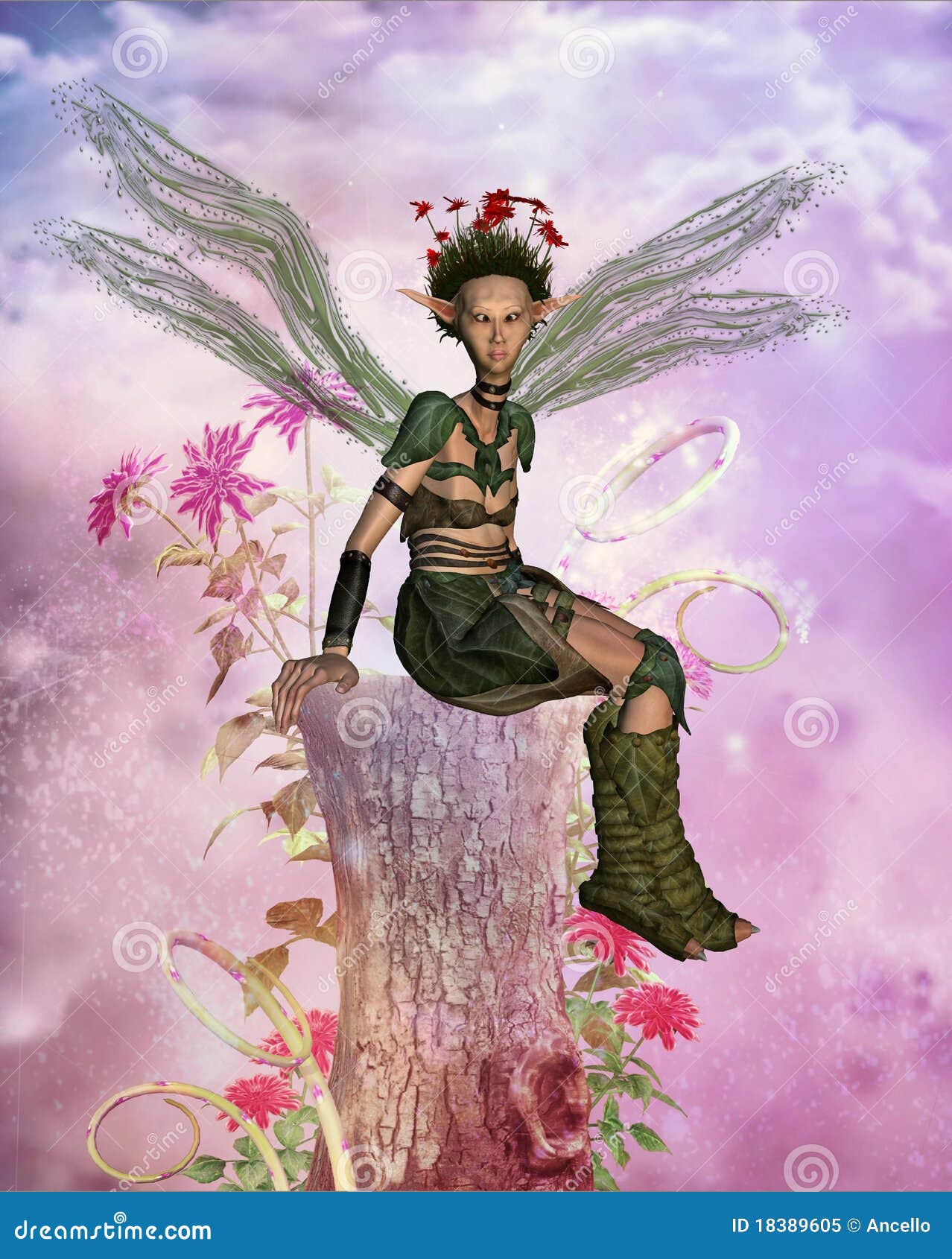 Fairy land stock illustration. Illustration of digital - 18389605