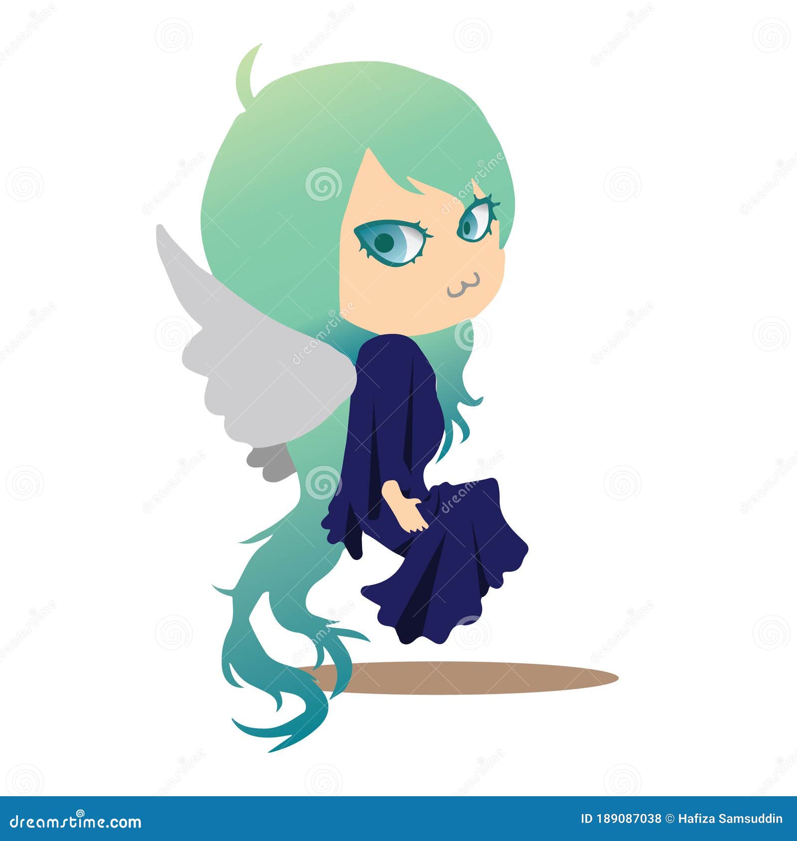Fairy Levitating. Vector Illustration Decorative Design Stock Vector ...