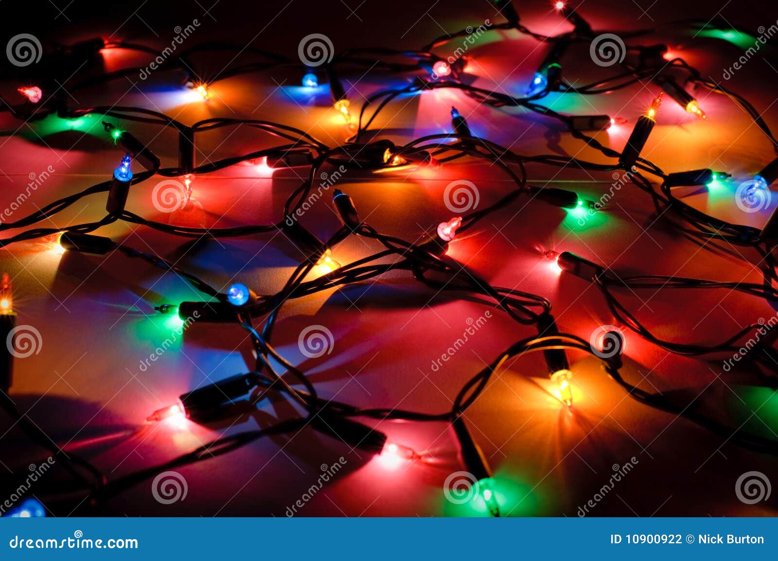 Fairy Lights stock photo. Image of orange, blue, colors - 10900922