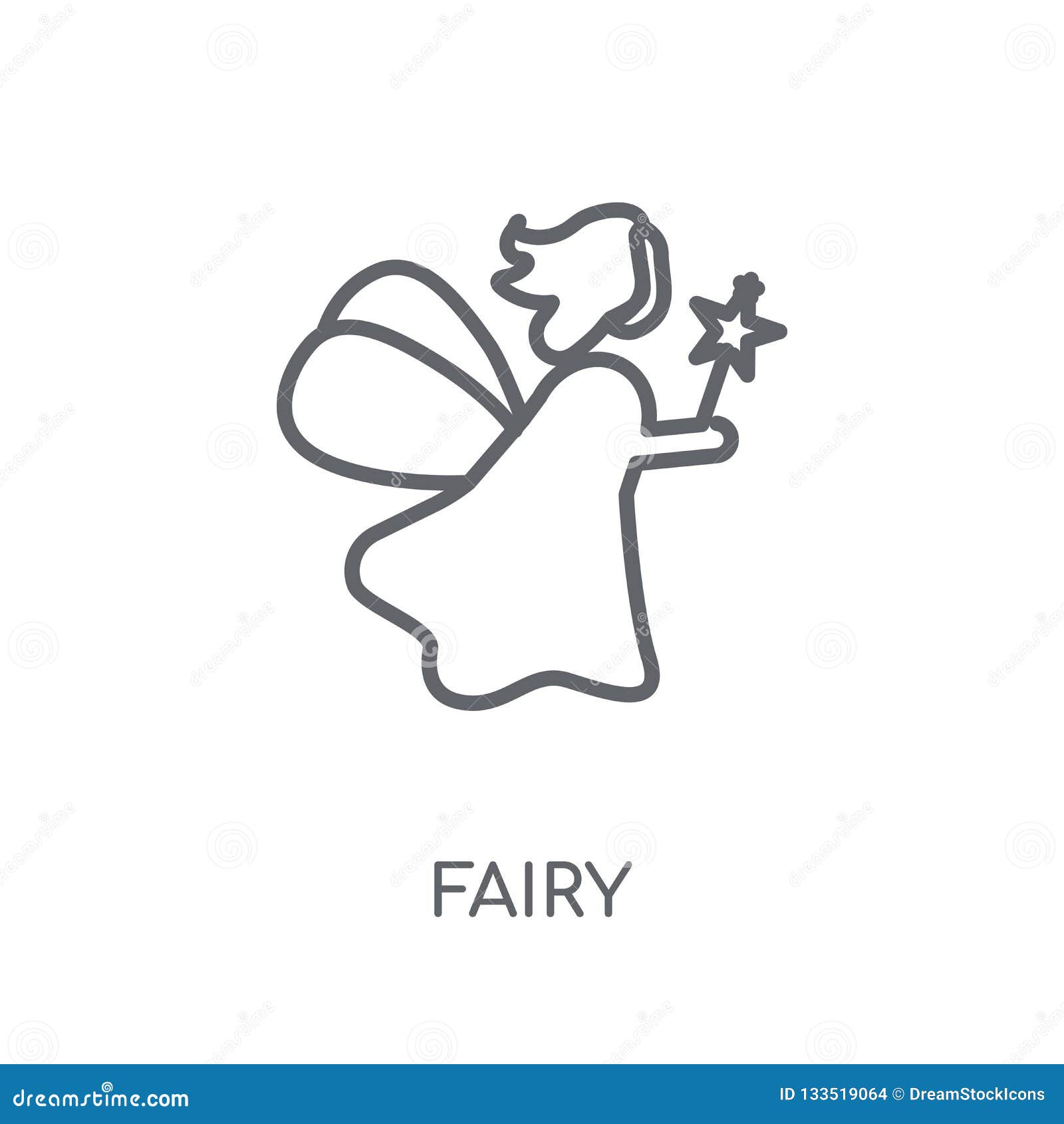 Fairy Linear Icon. Modern Outline Fairy Logo Concept on White Ba Stock ...