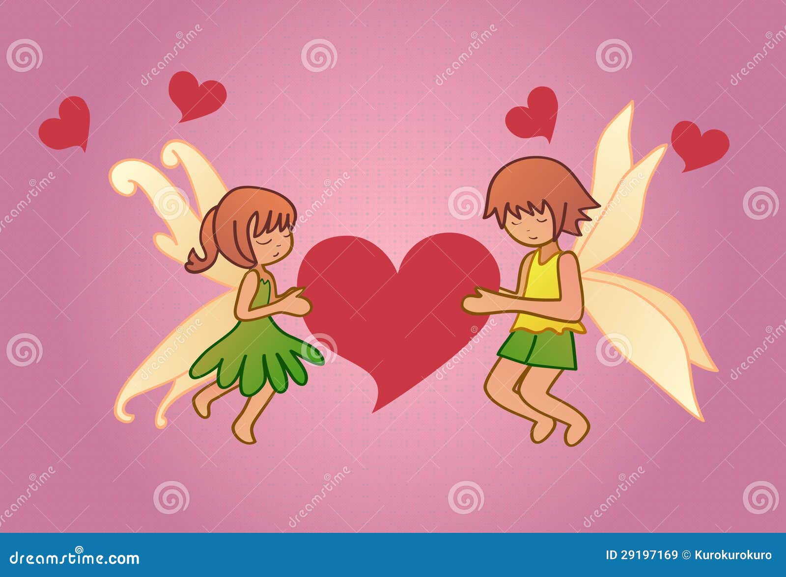 Fairy in love stock illustration. Illustration of love - 29197169