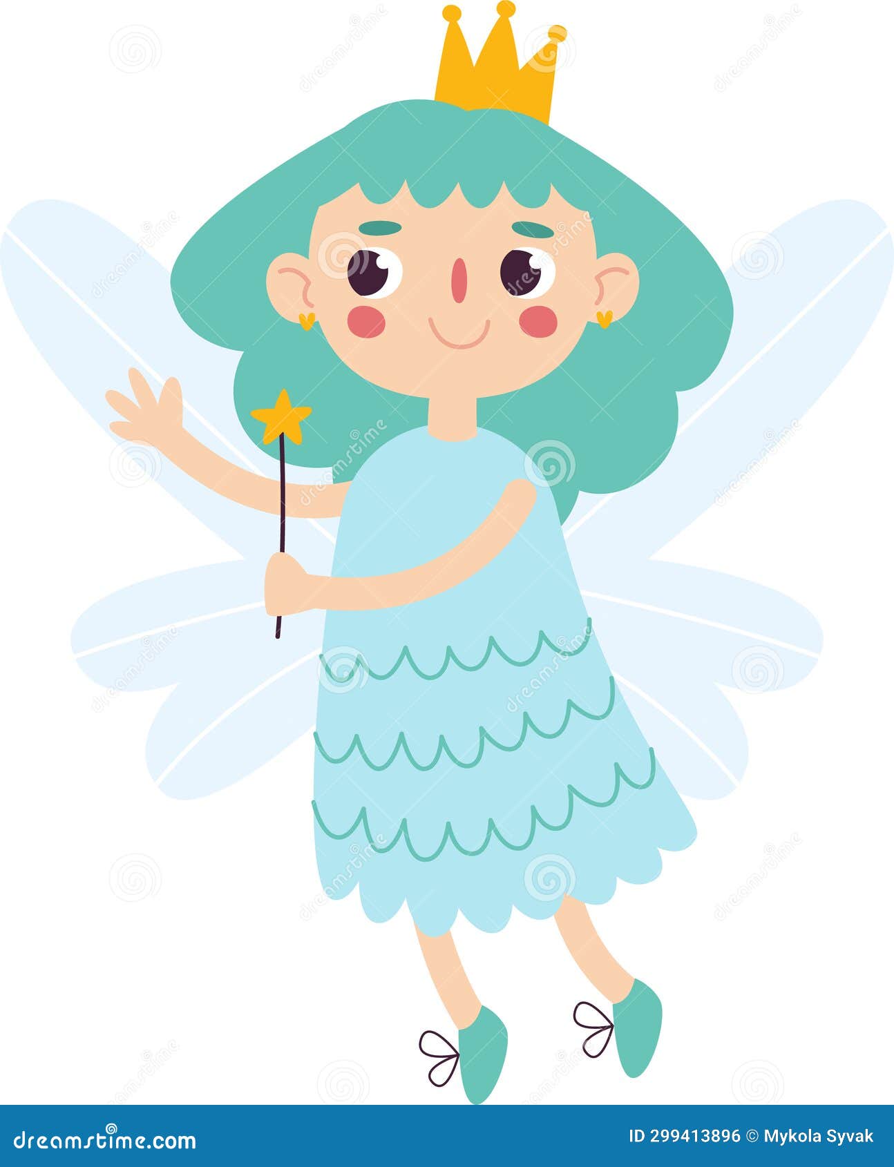 Fairy with Magic Stick stock illustration. Illustration of princess ...