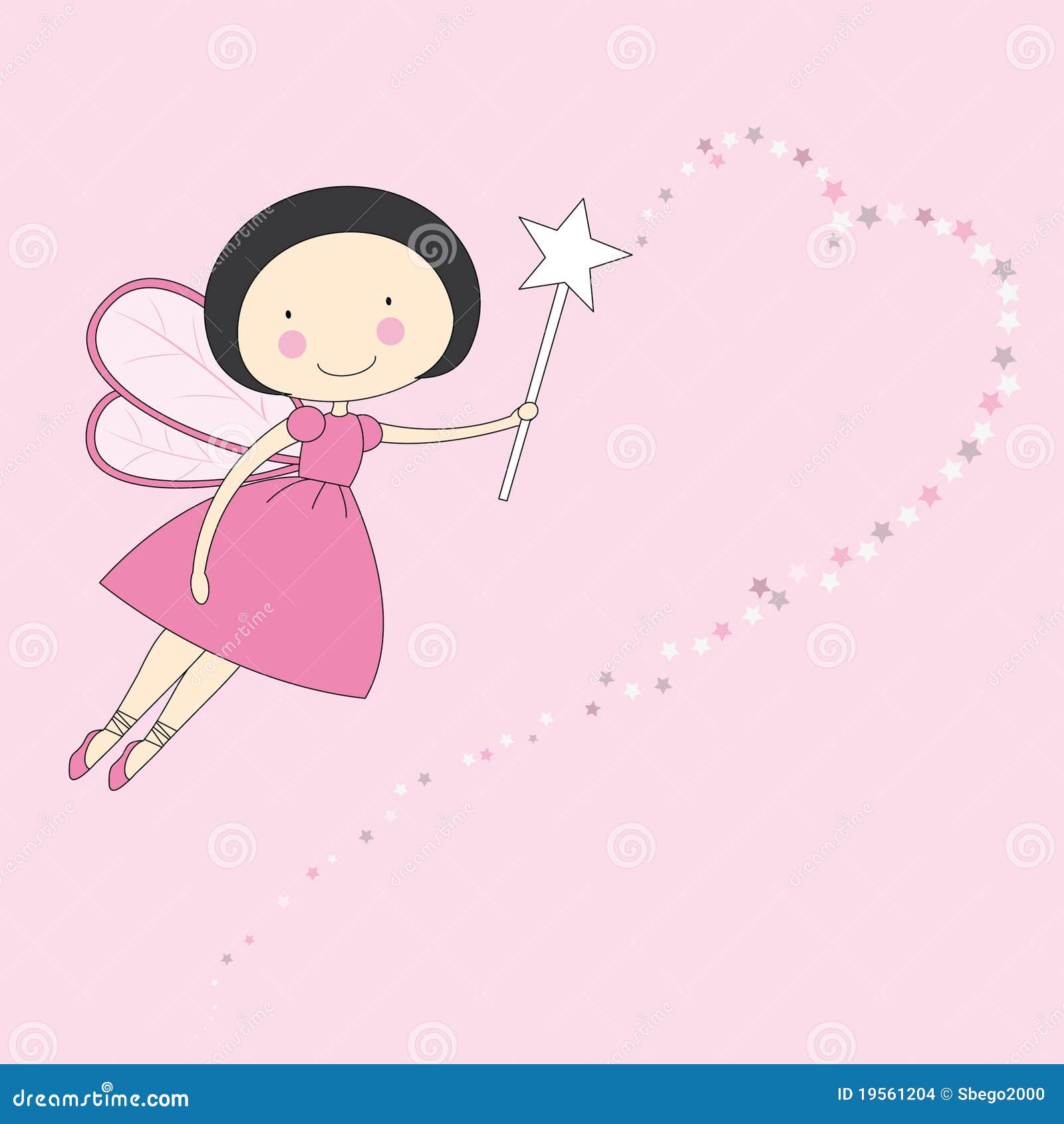 Fairy with magic wand stock vector. Illustration of card - 19561204