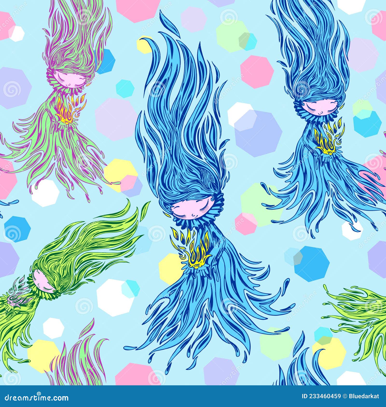 Fairy Magical Spirits of Light, Cute Cartoon Characters Holding a Flame ...