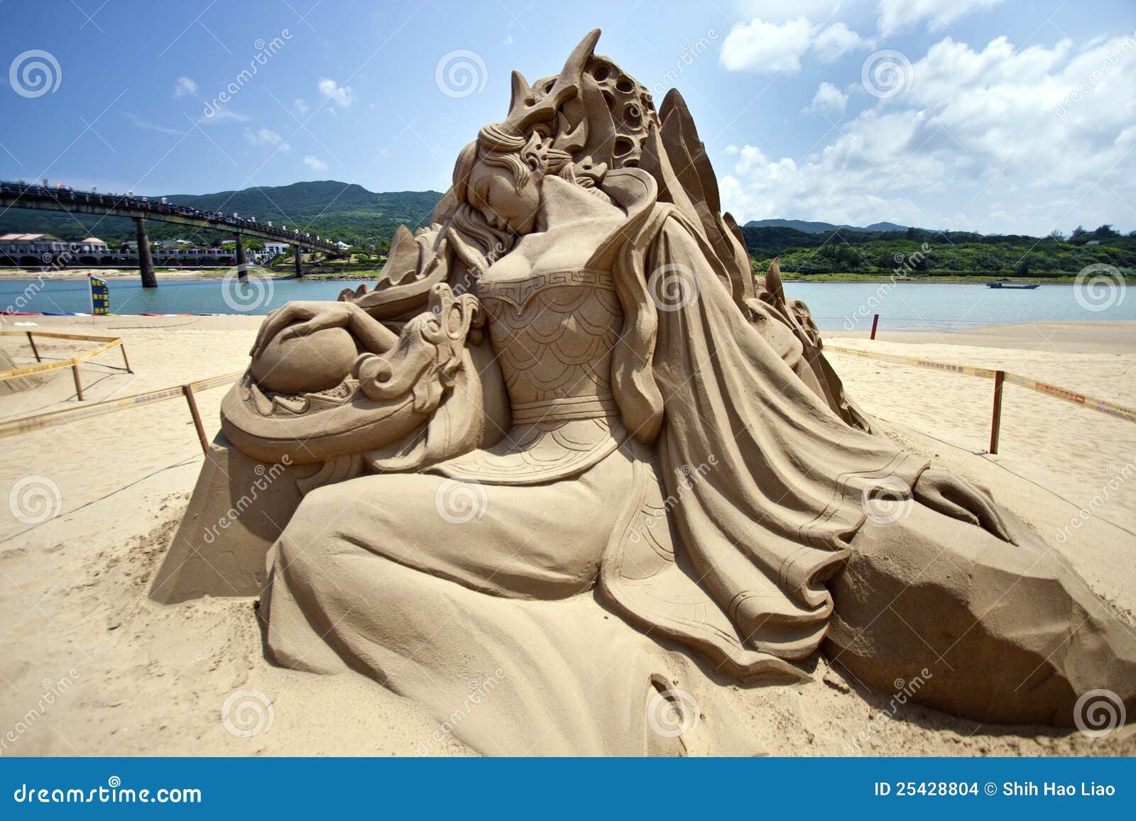 Fairy Maiden Sand Sculpture Editorial Stock Image - Image of coast ...