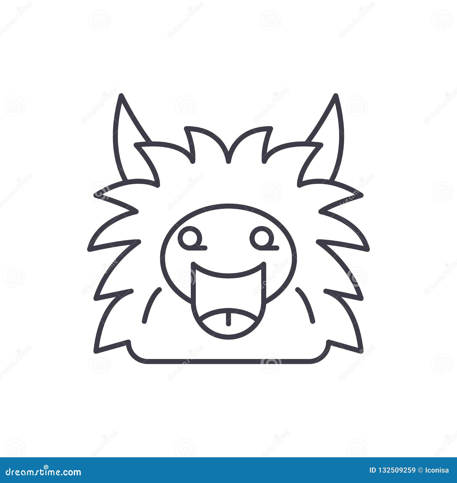 Monster Line And Solid Icon. Scary Human Body Condition Made By ...