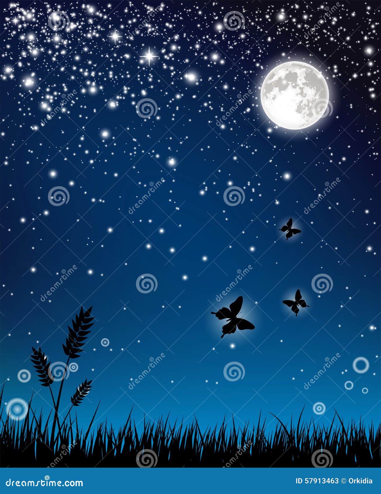 Fairy night stock vector. Illustration of magic, vector - 57913463