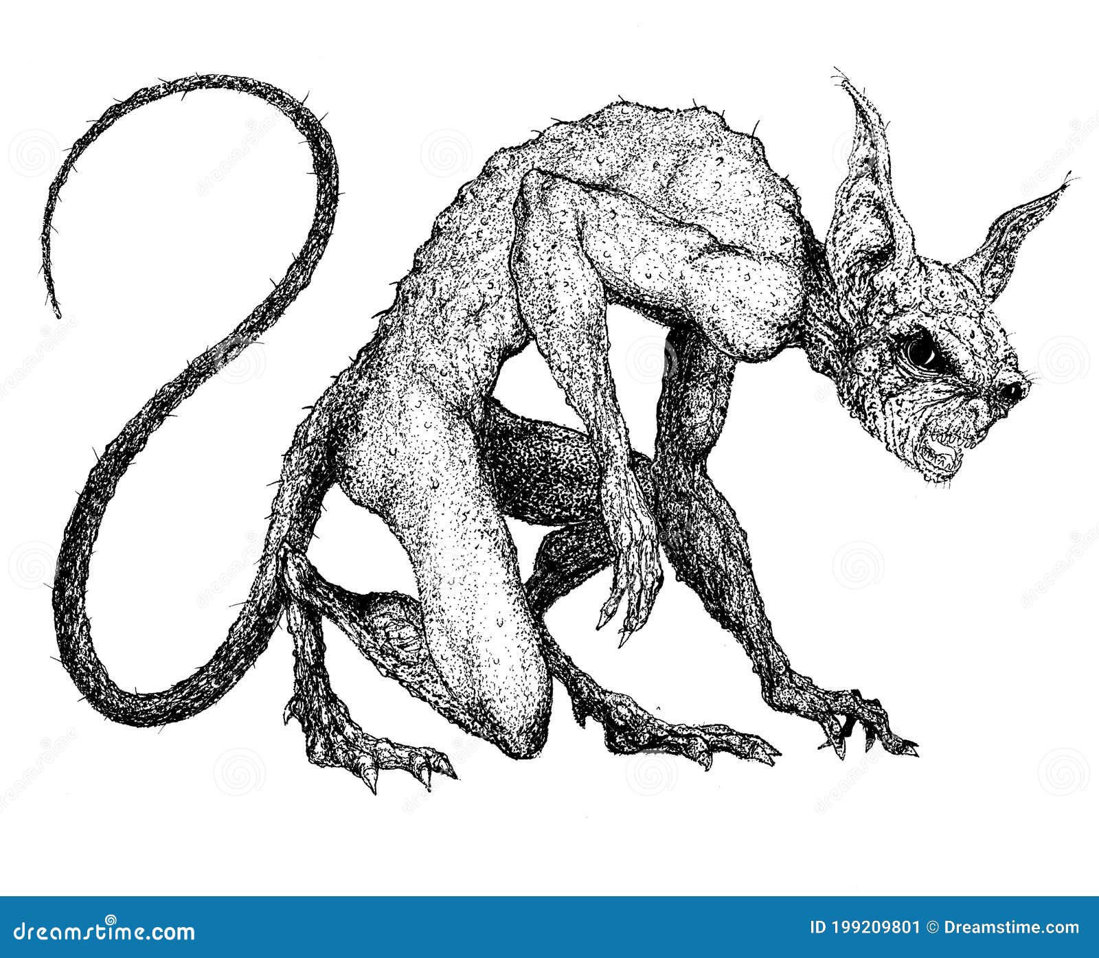 Fairy Pixie Evil Little Creature Nightmare Fiend of Hell Beast Stock ...