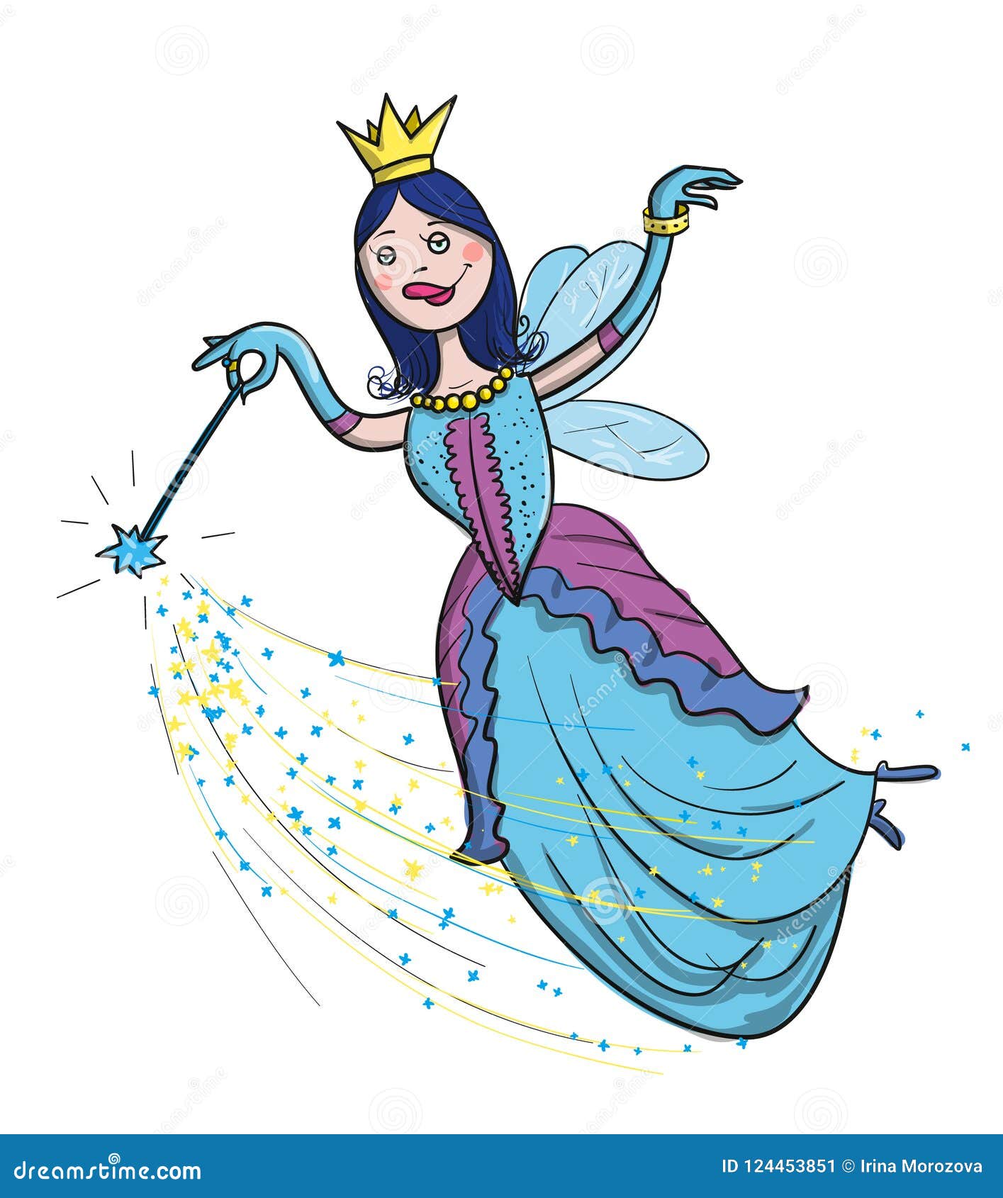 Fairy princess cartoon stock vector. Illustration of little - 124453851