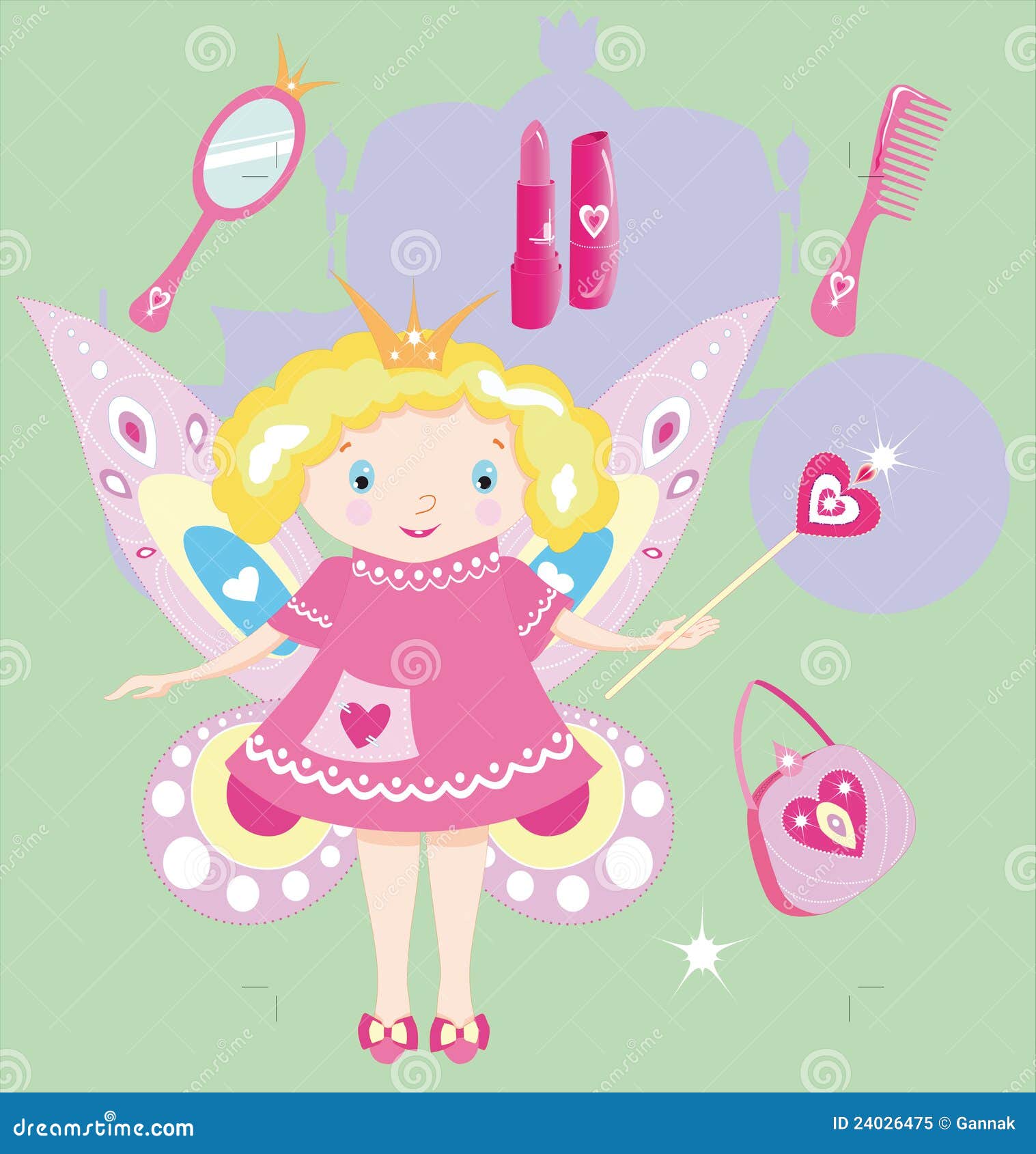 The Fairy Princess is the Little Girl Stock Vector - Illustration of ...