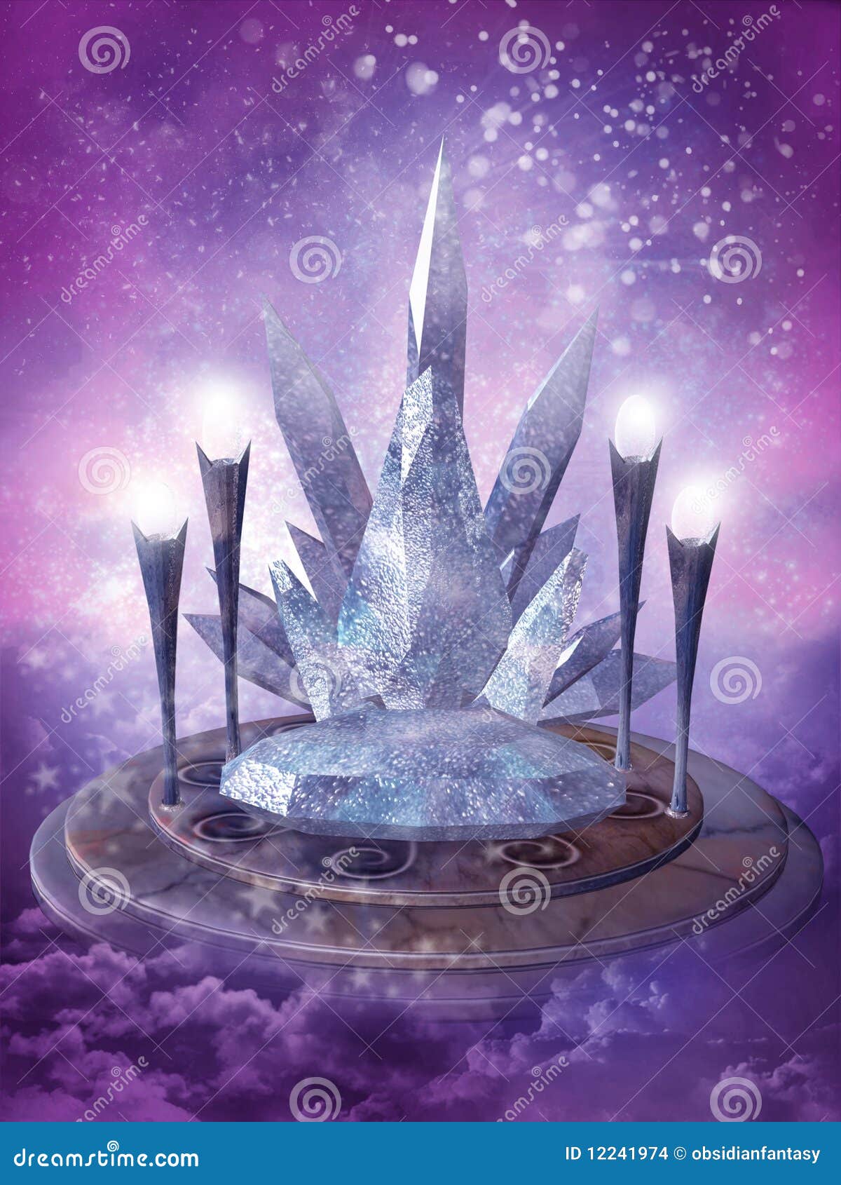 Fairy With Crystal Sphere Stock Image | CartoonDealer.com #9663313