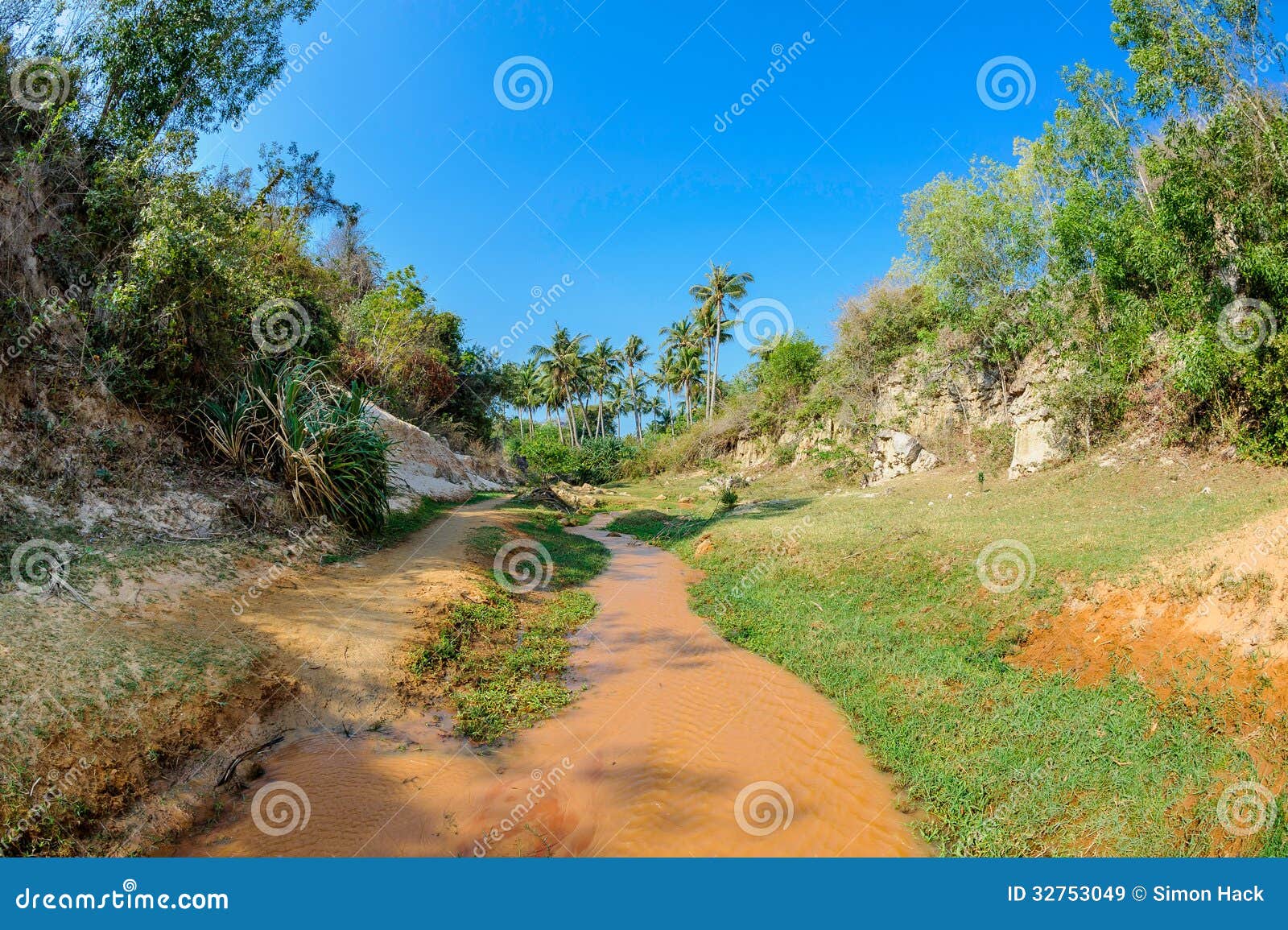 The Fairy Stream in Mui Ne Vietnam Stock Image - Image of area, rock ...
